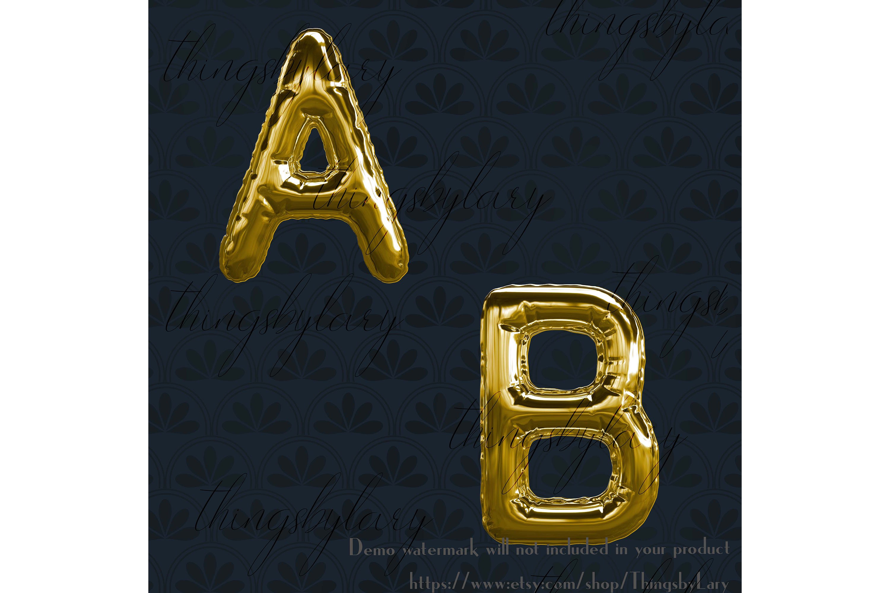 41 Gold Balloon Alphabet Clip arts, Luxury Party Alphabet (130702 ...