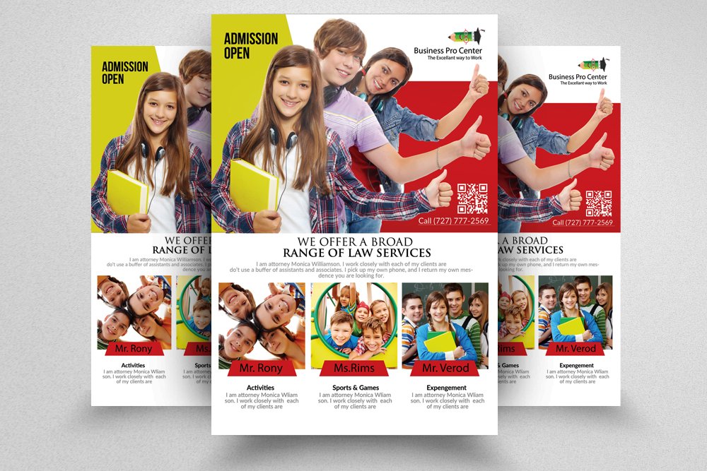 School Education Flyer Template (158475) | Flyers | Design Bundles