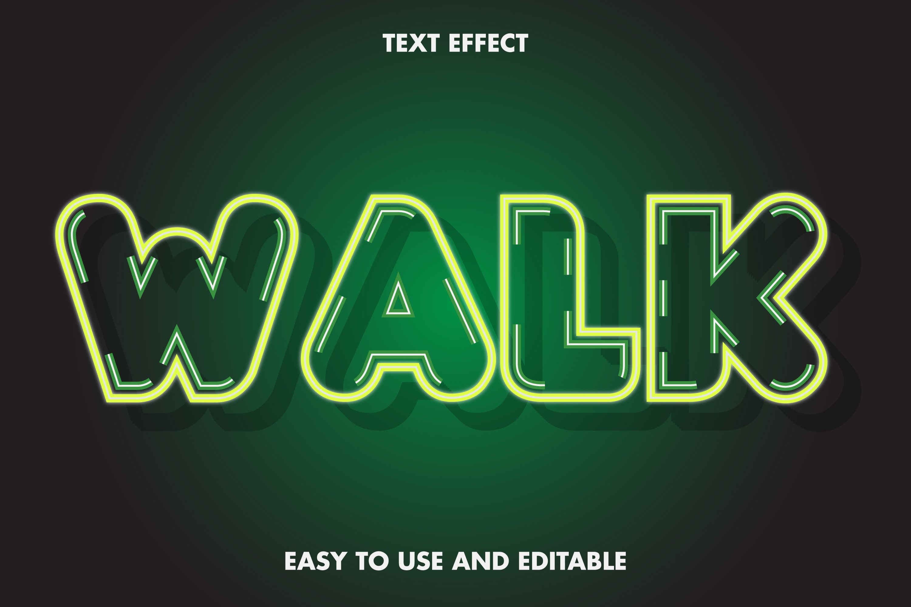 Walk text effect. editable and easy to use. premium vector (1007021 ...