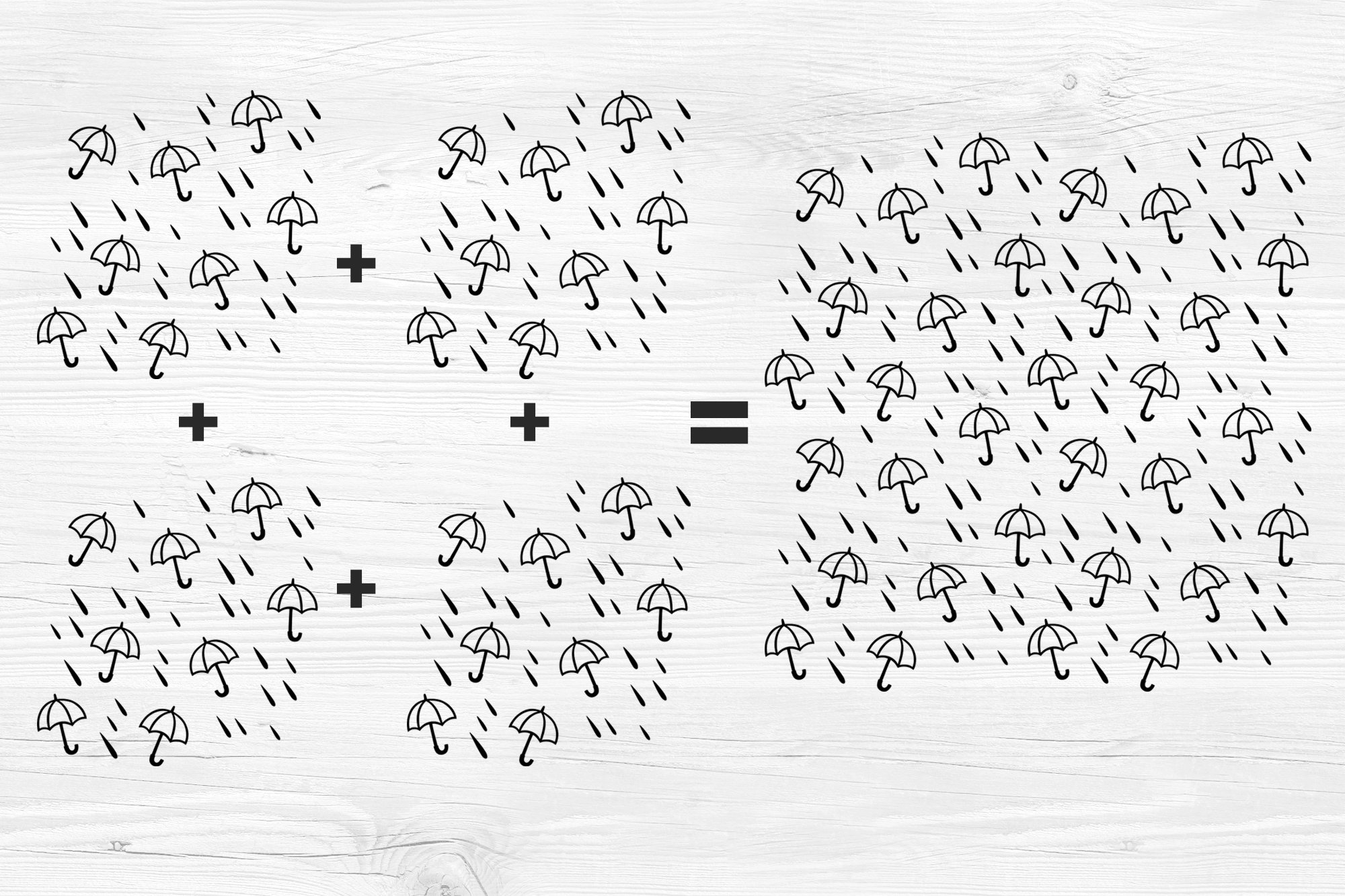 Rain seamless pattern svg Umbrella svg Rain digital paper