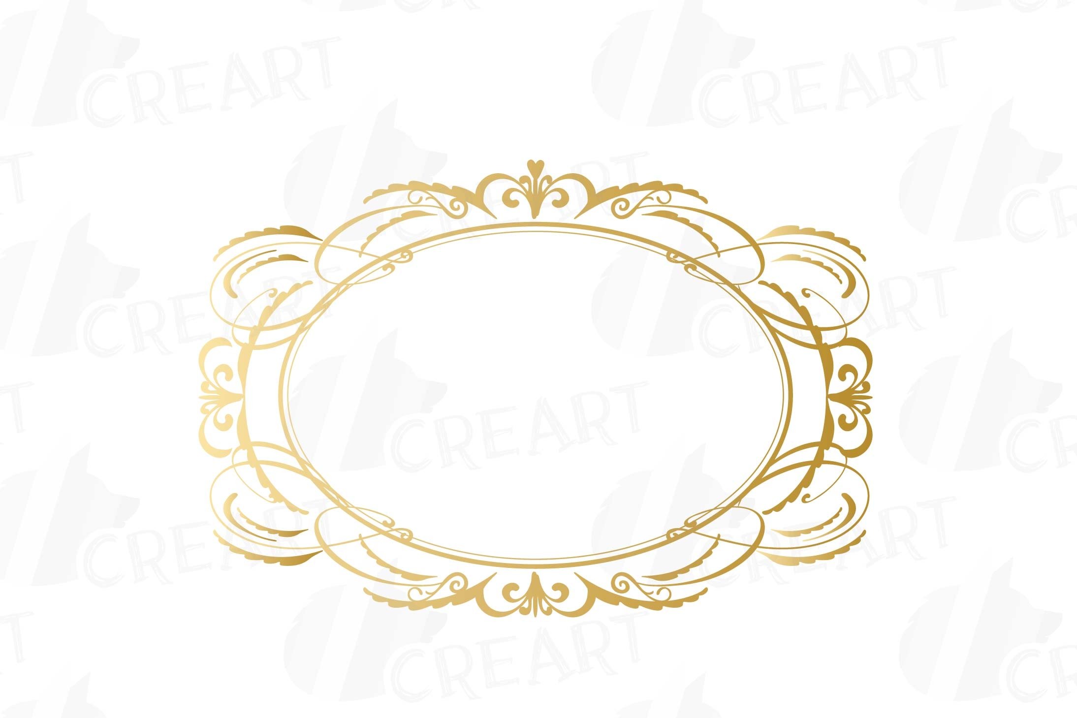 Digital classic golden frames, printable borders, labels (157631 ...