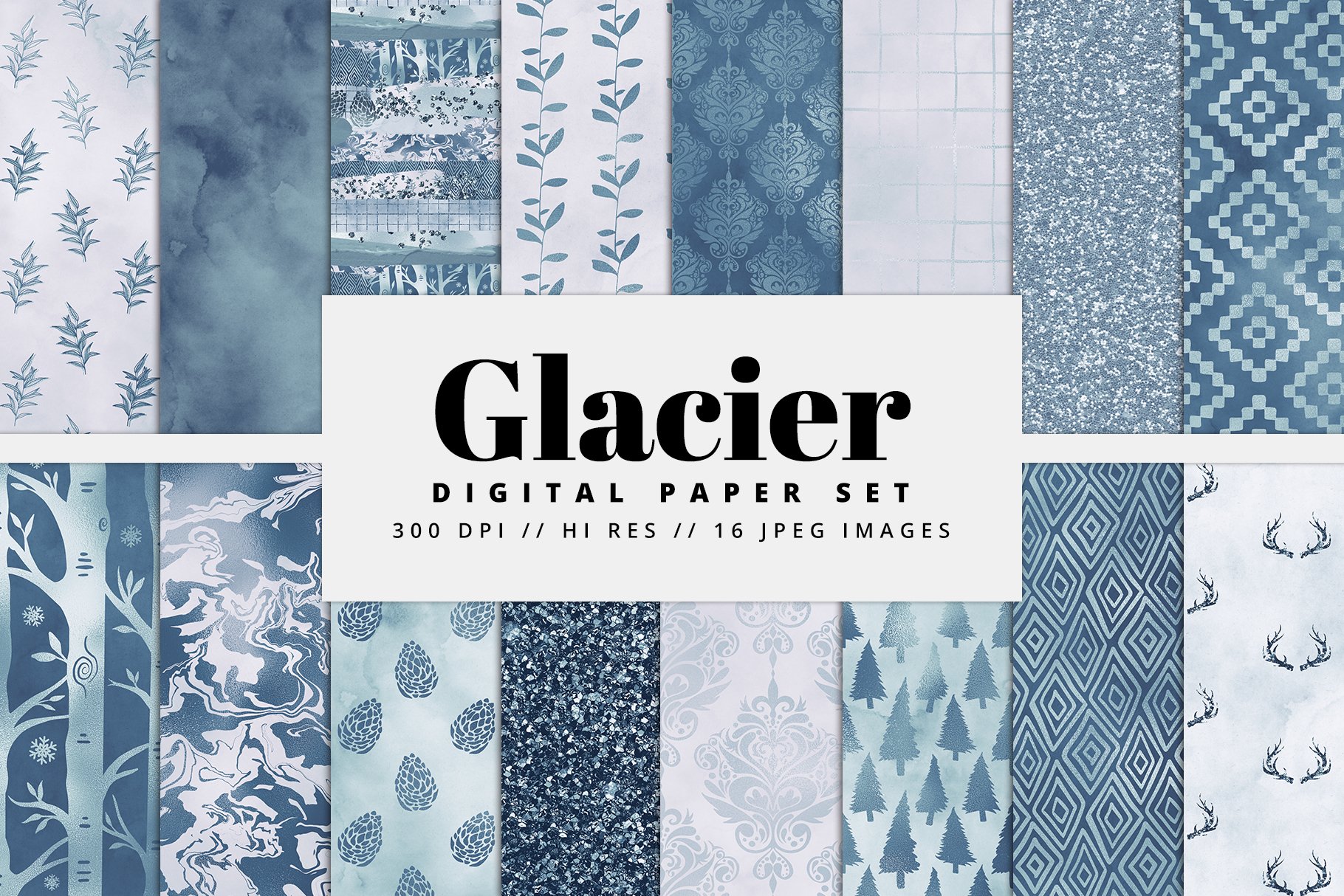 Glacier Digital Paper Pack