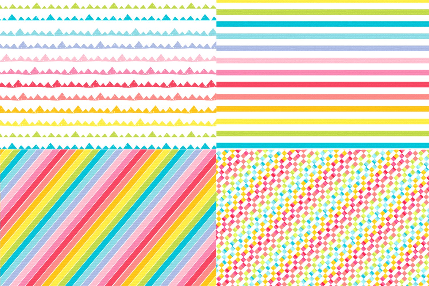 18 Rainbow Collection Patterned Papers - JPG & PDF (112417 ...