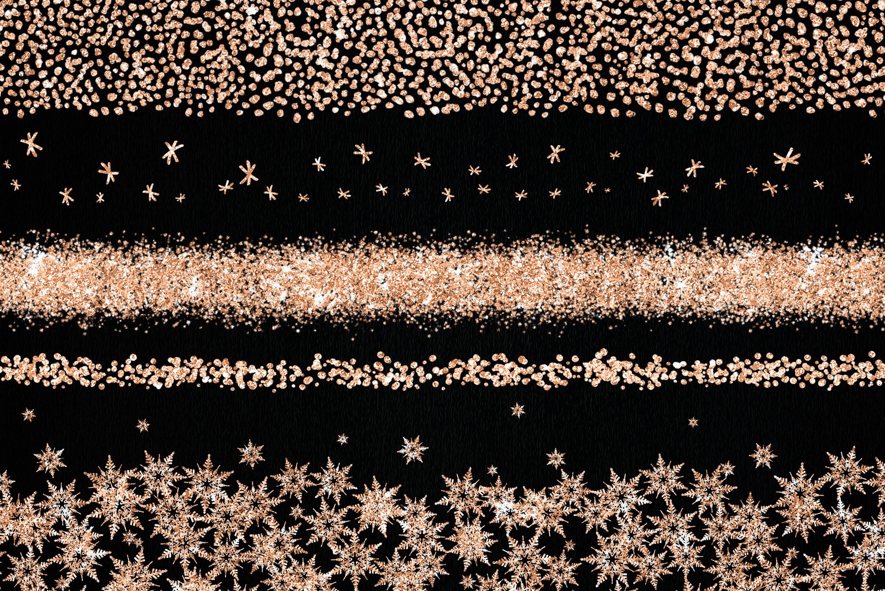 Rose Gold Glitter Confetti Overlay Frames Borders Clipart (376344 ...