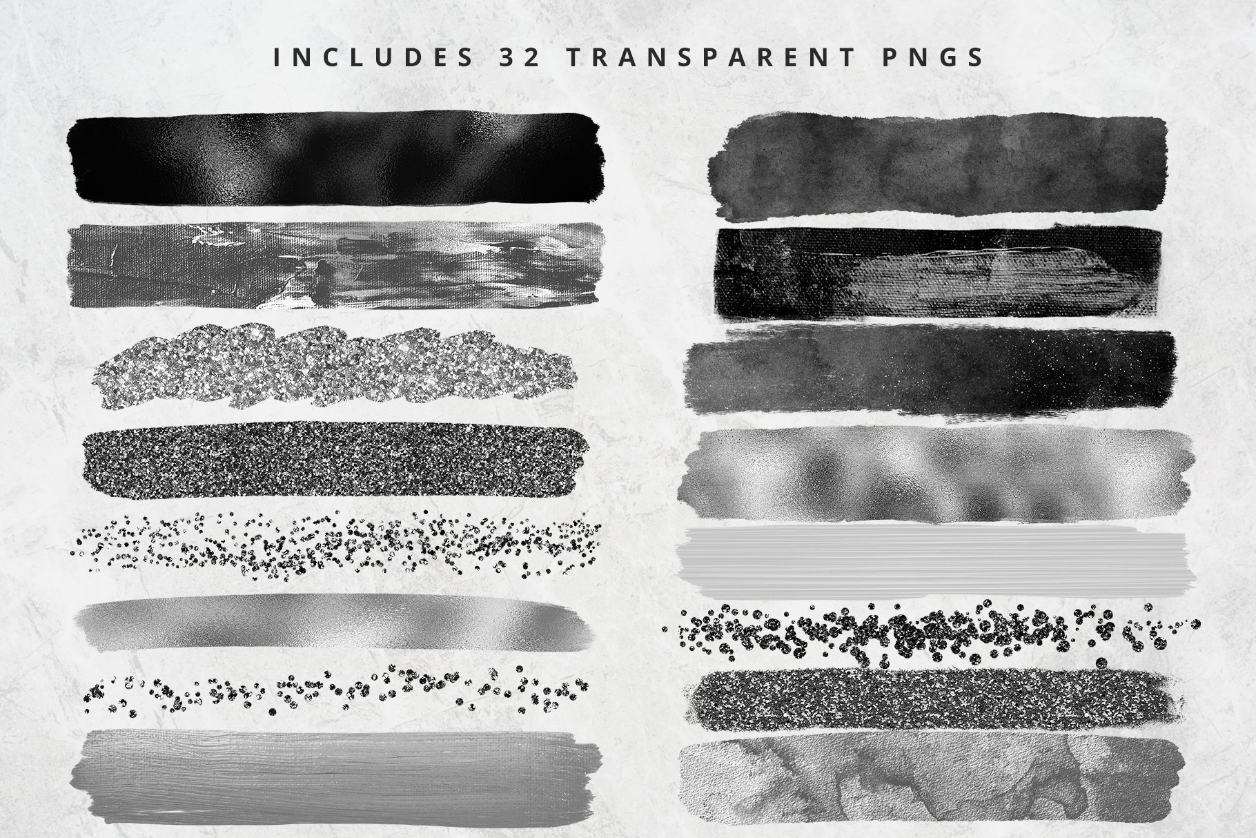 Grayscale Brush Strokes