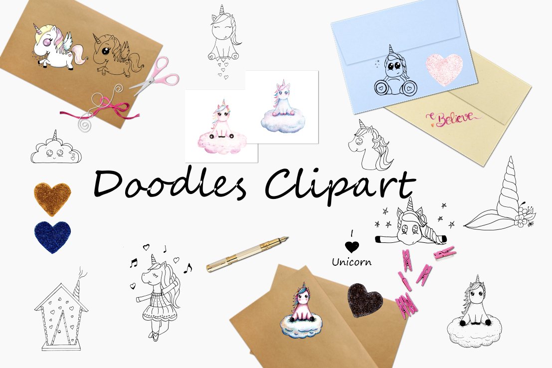 Unicorn Vector and Clipart Collection (103112) | Printables | Design ...