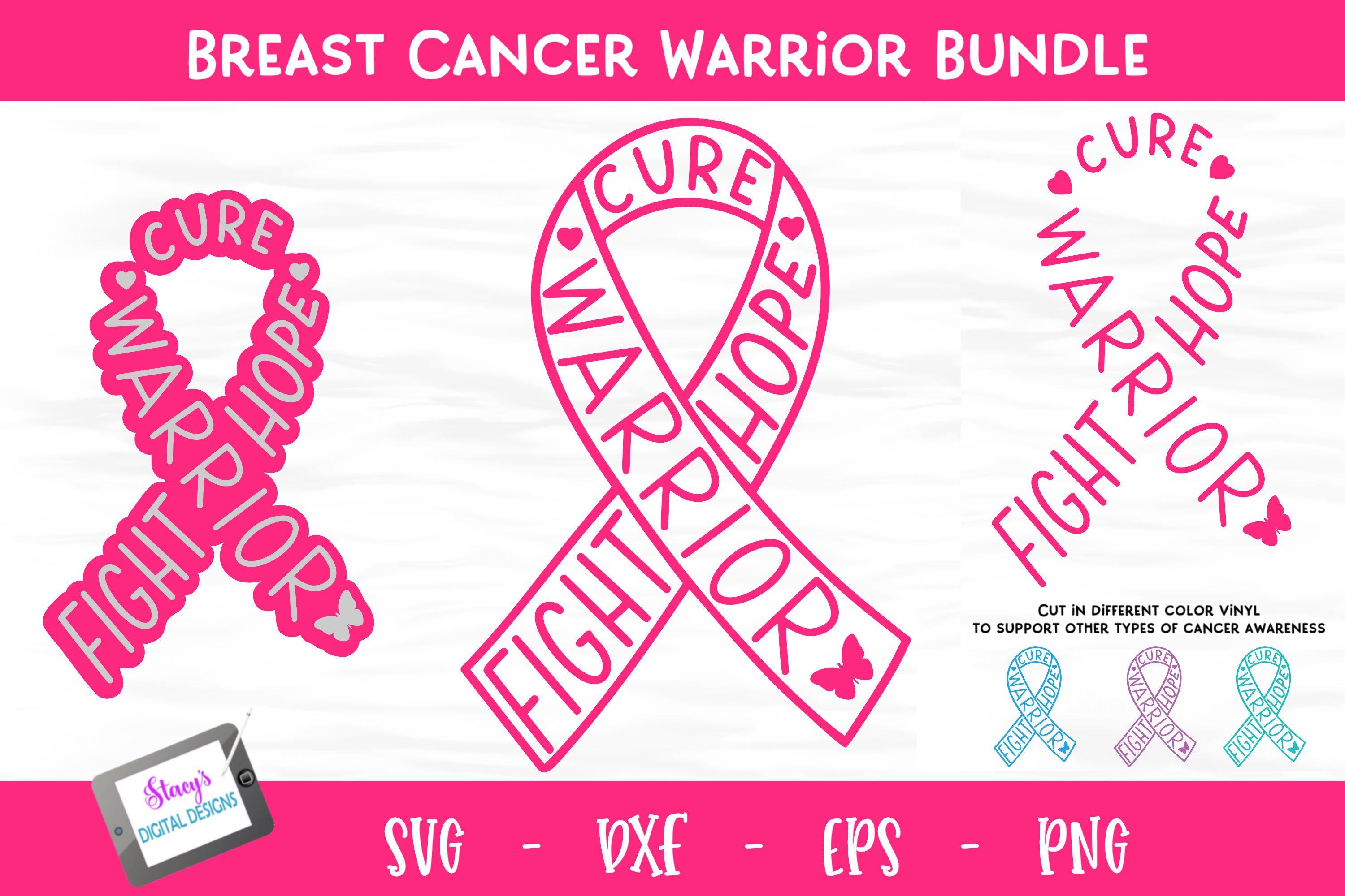 Breast Cancer Awareness SVG- Breast Cancer Ribbon - Warrior (904370 ...