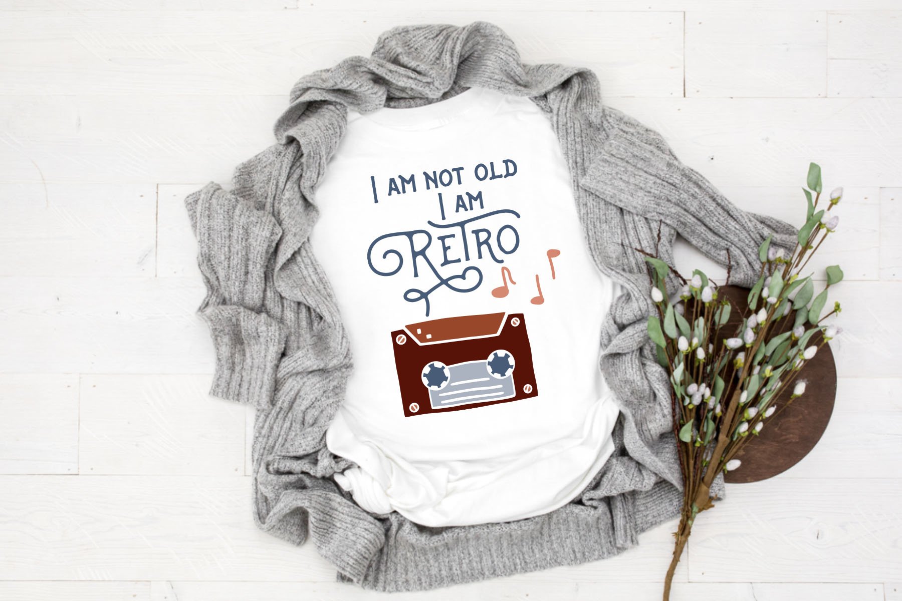 I Am Not Old, I Am Retro | Audio Tape SVG