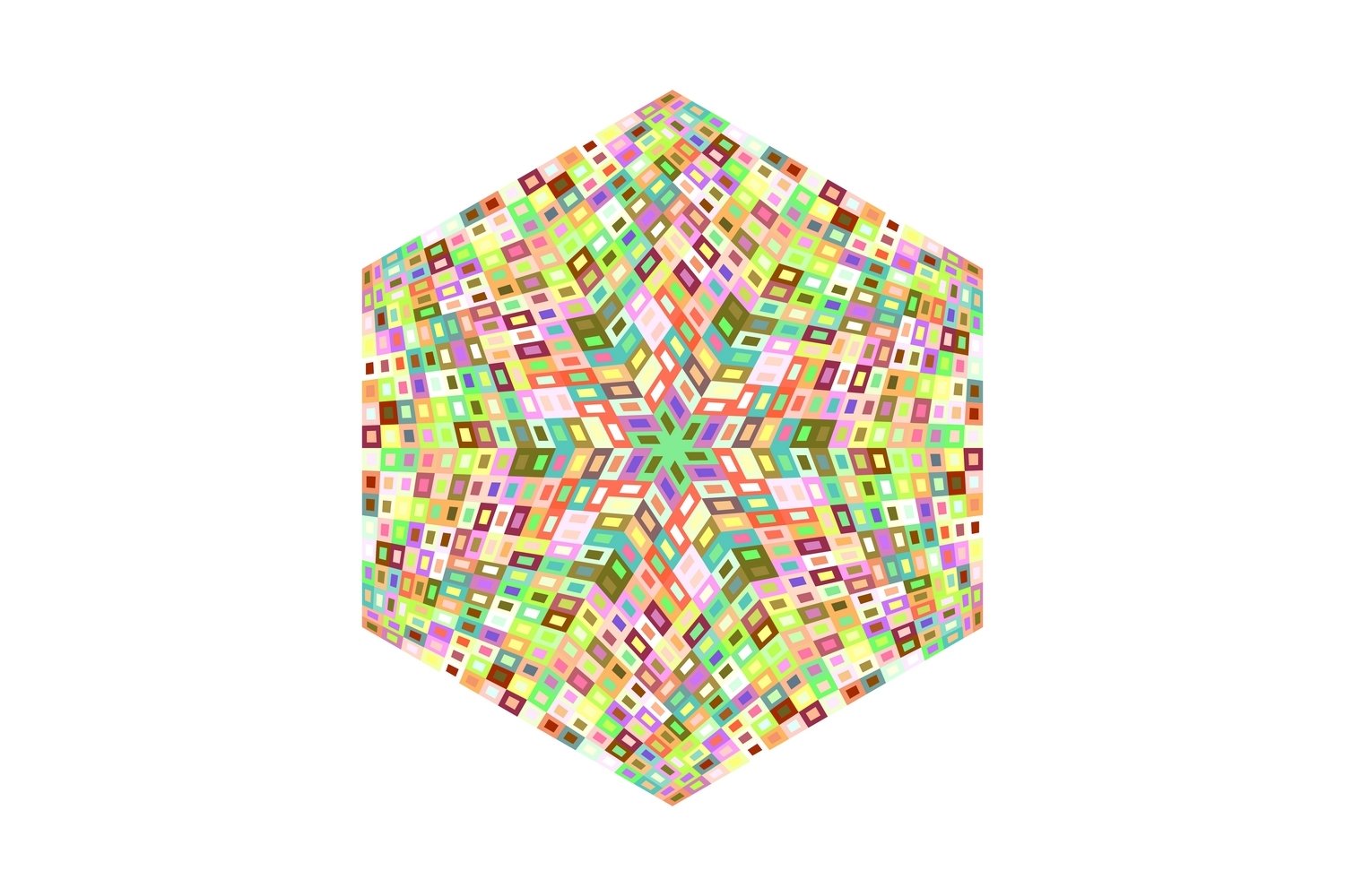 6 Mosaic Pattern Polygons (329919) | Logos | Design Bundles