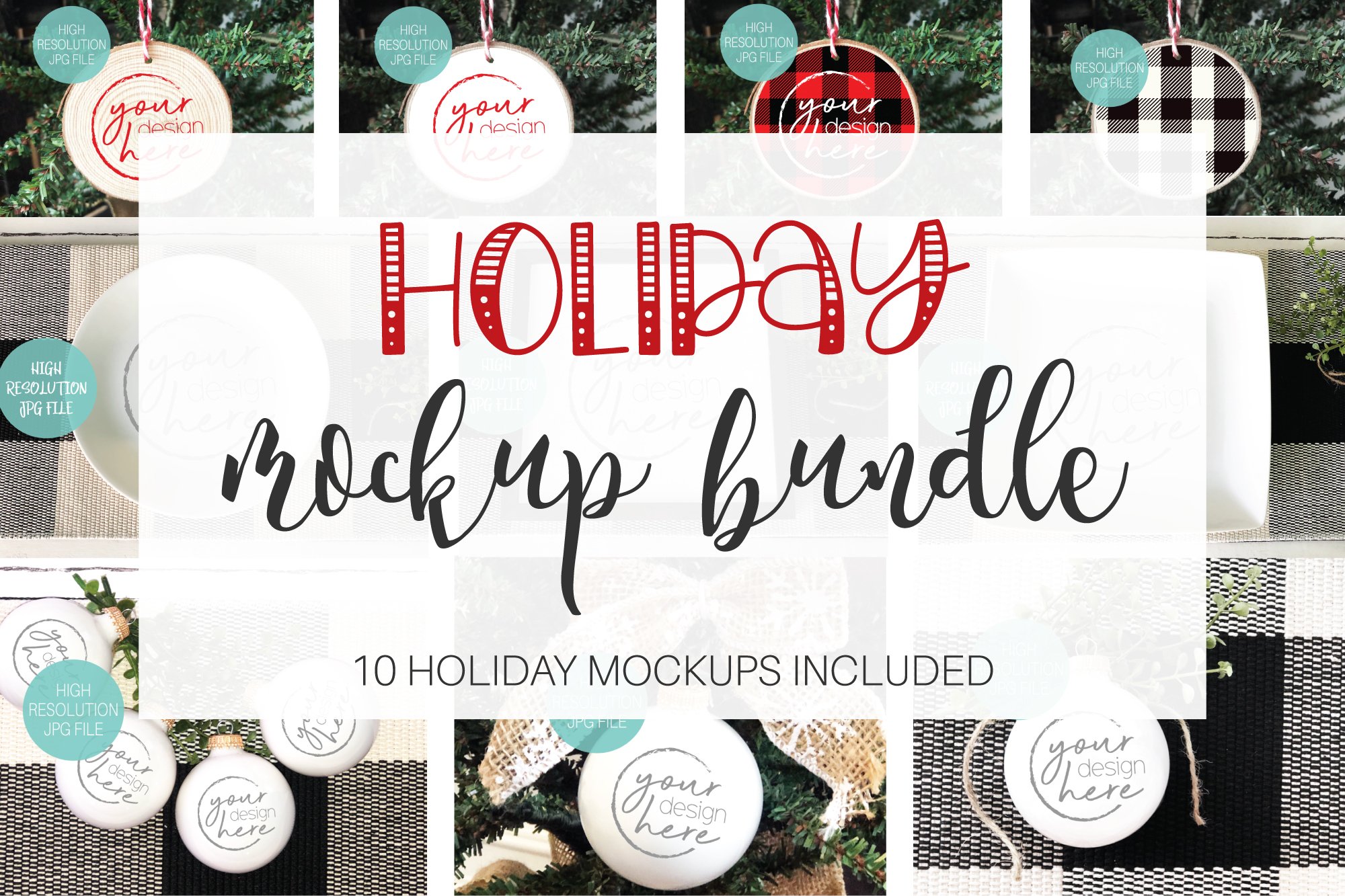 Christmas Holiday Mockup Bundle | 10 Holiday Mockup Bundle (389315 ...