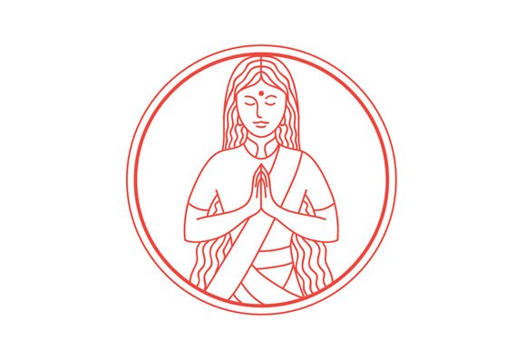 Namaste Icon (34709) | Illustrations | Design Bundles