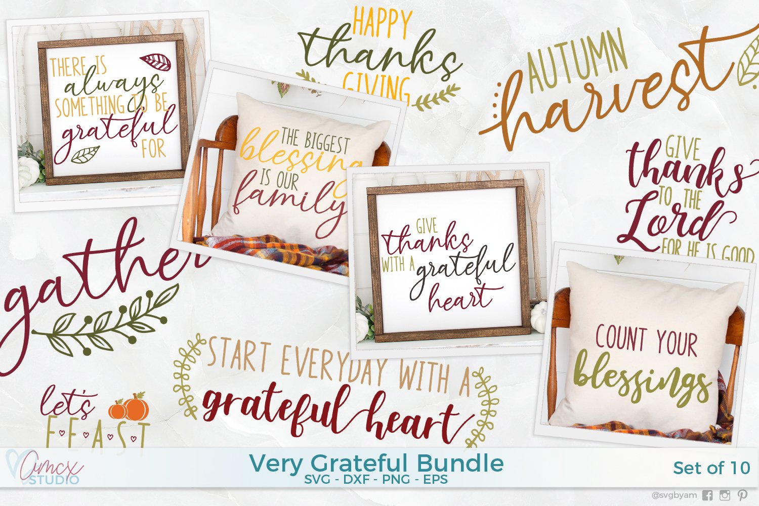 Very Grateful - Fall Craft Bundle (384127) | SVGs | Design Bundles