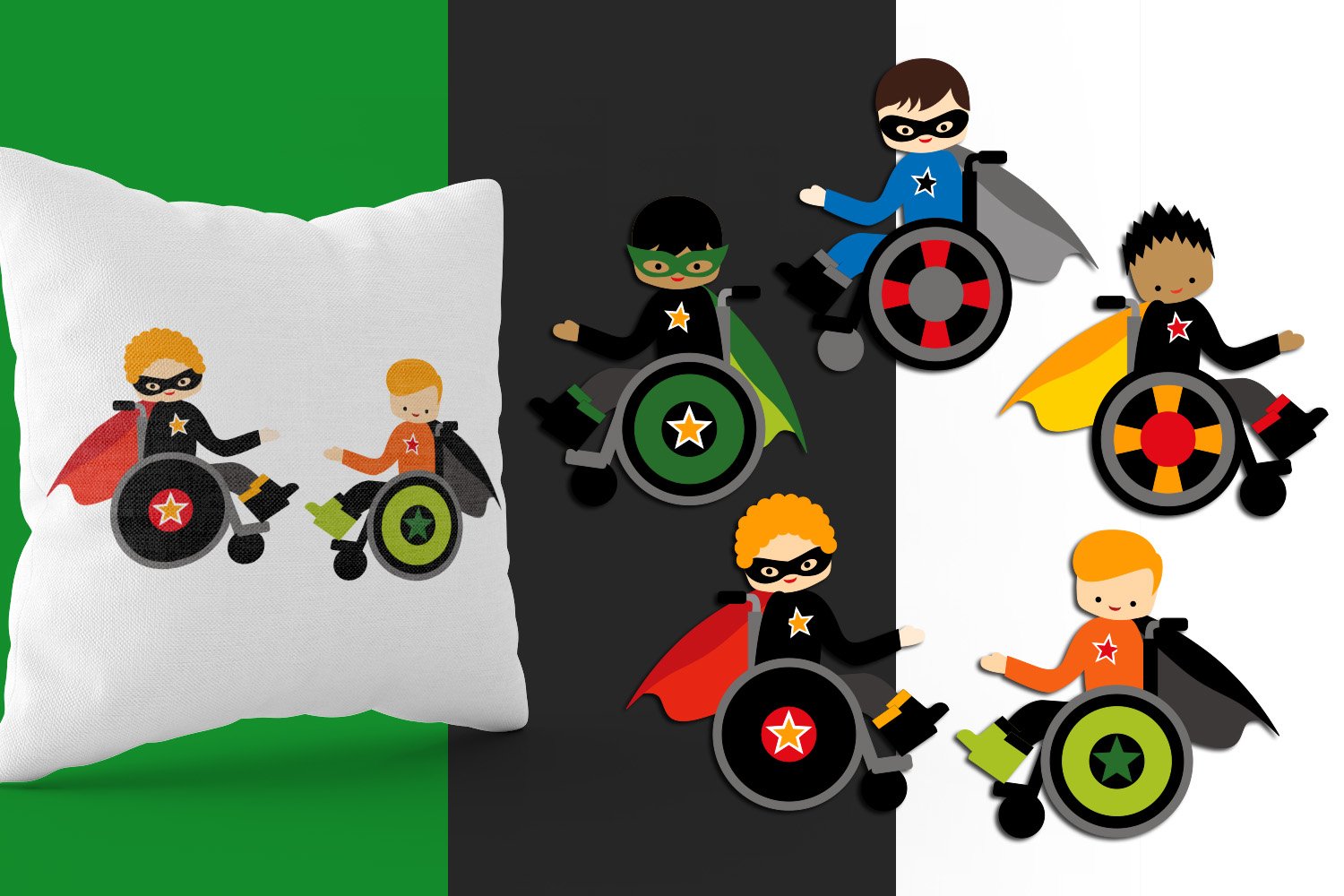 Special needs disability - Superhero boys in wheelchairs (218121 ...