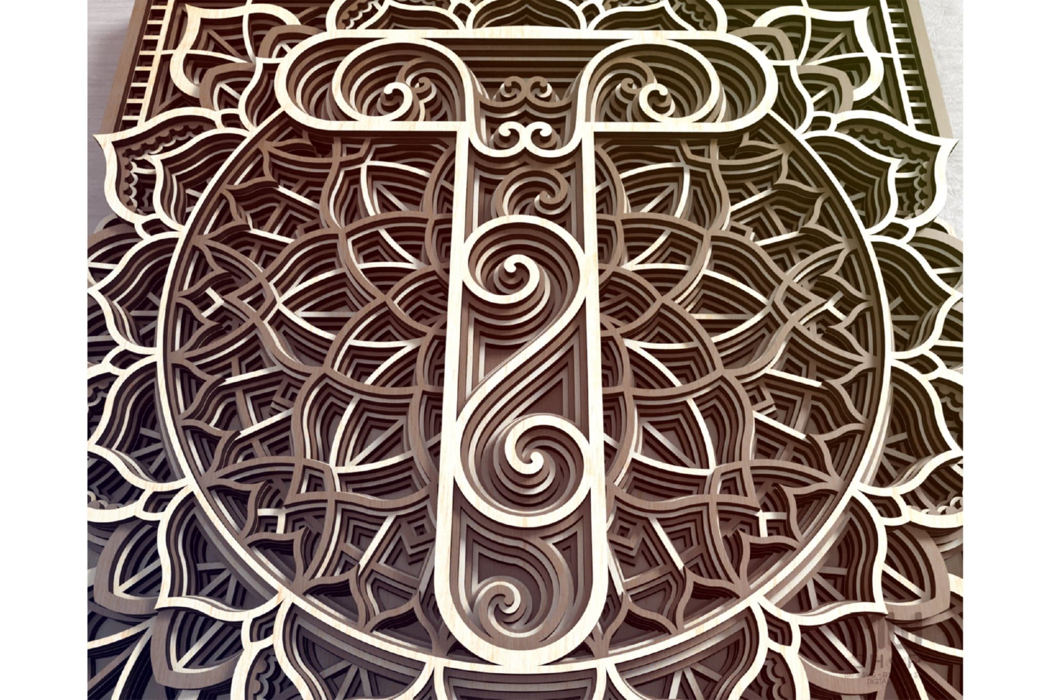 Mandala Letter T, Alphabet letter T pattern, Letter T SVG (580195 ...