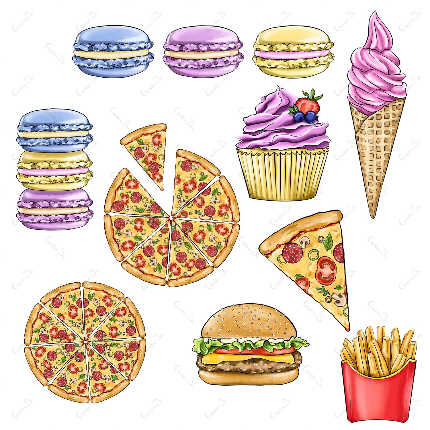 Om nom nom - Clipart (731871) | Illustrations | Design Bundles