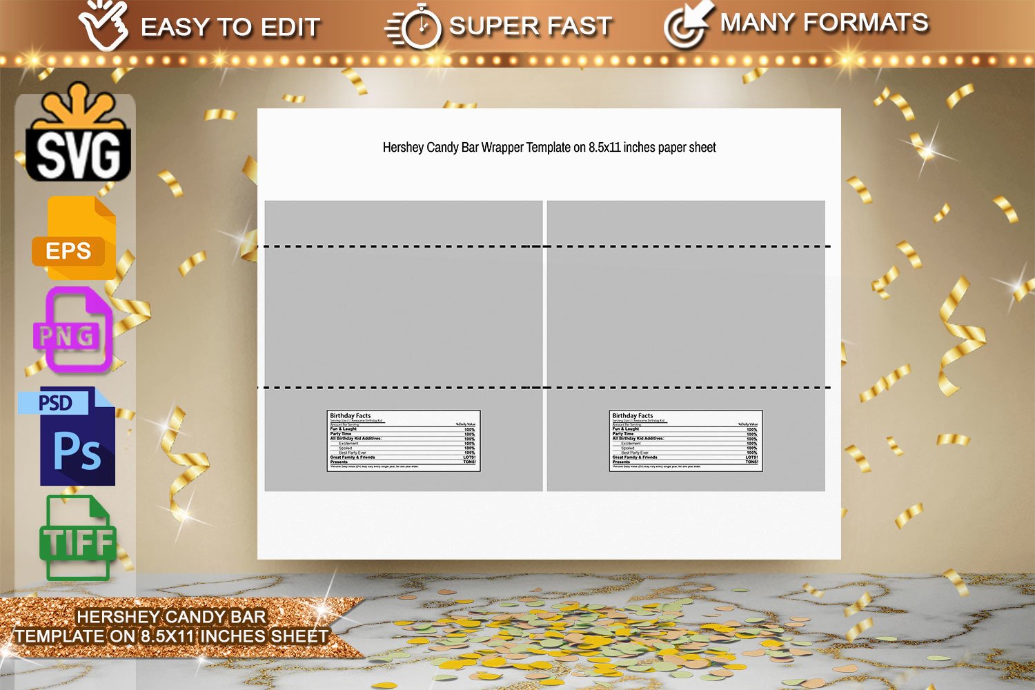 Free Hershey Bar Wrapper Template
