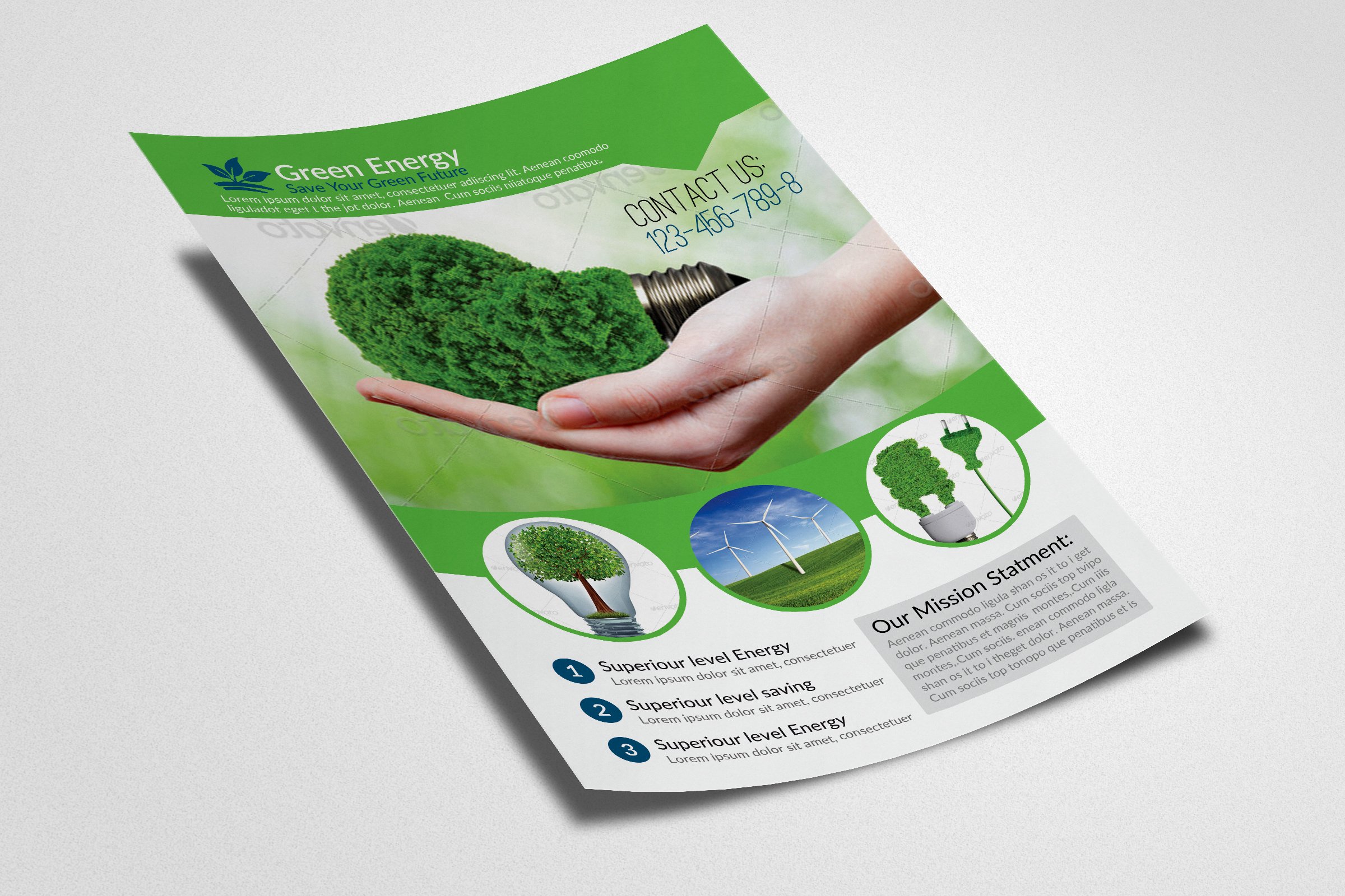 Eco Energy Flyer Templates (58401) | Flyers | Design Bundles