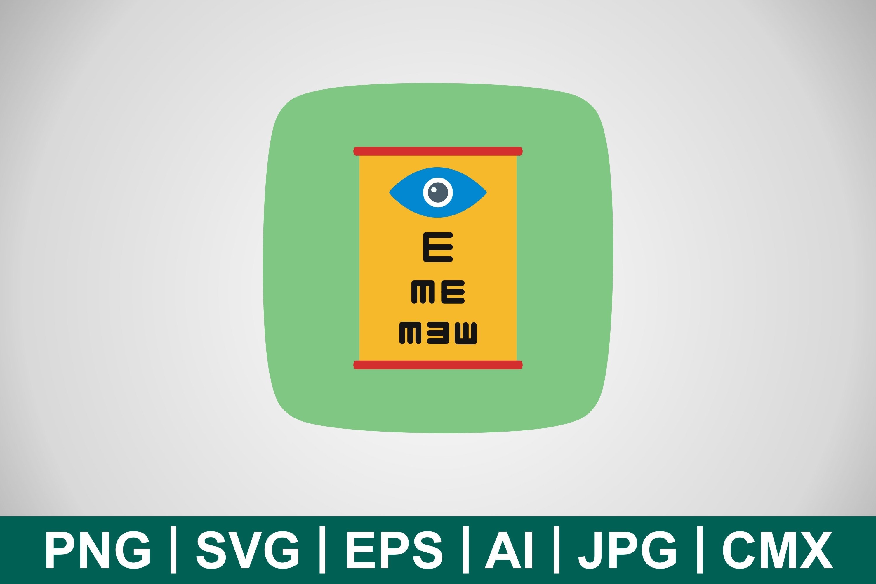 Vector Eye Test Icon (1098157) | Icons | Design Bundles