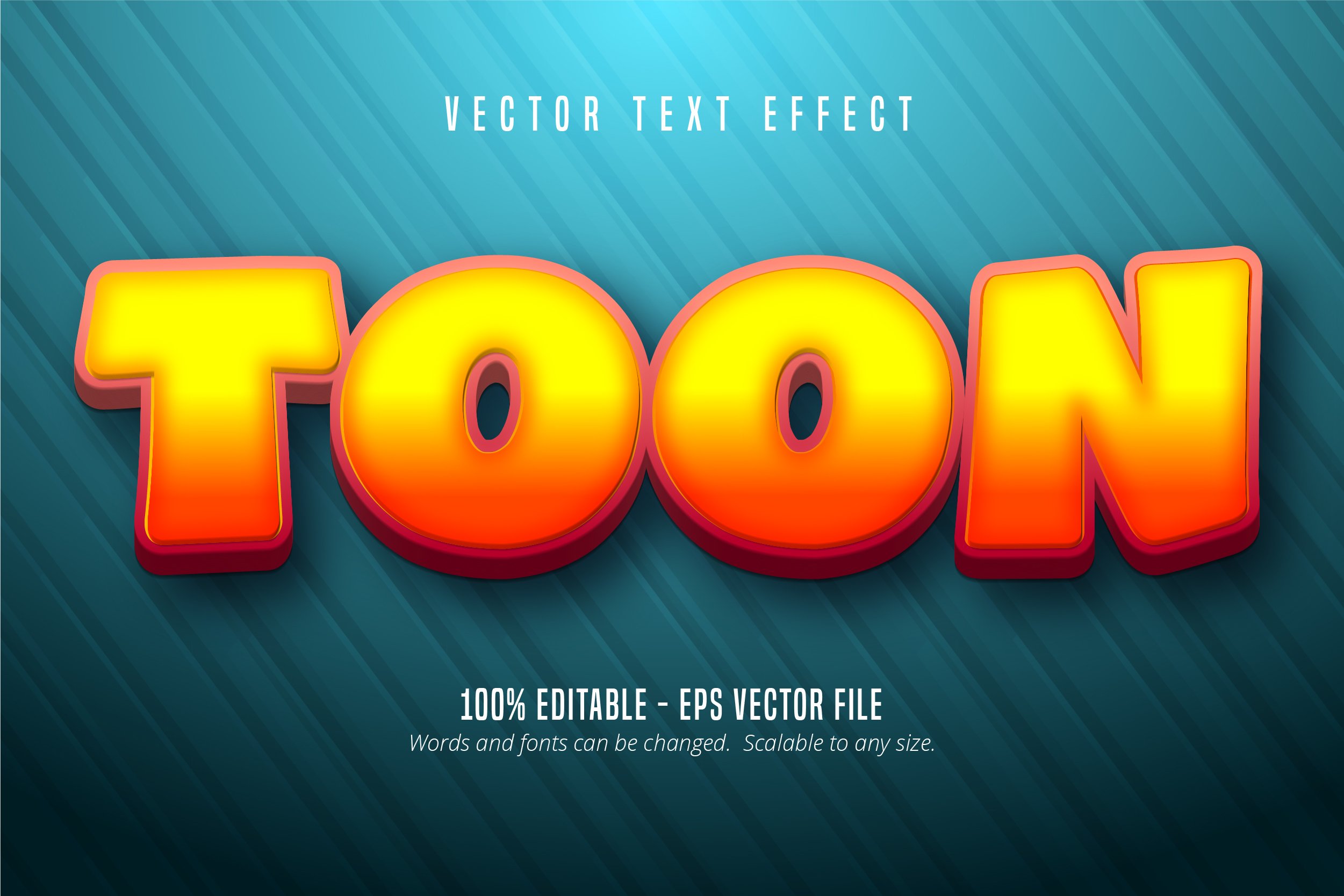 Toon text, cartoon style editable text effect (910704) | Illustrator ...