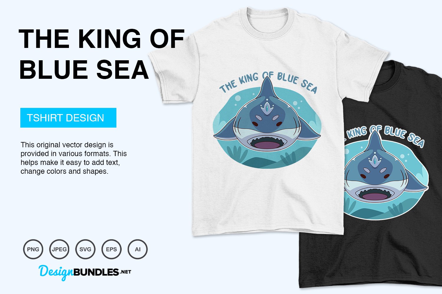 The King of Blue Sea Vector Illustration