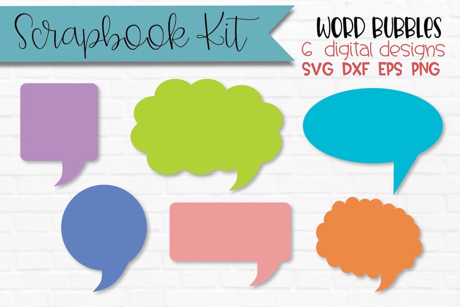 Word Bubbles Scrapbooking Kit