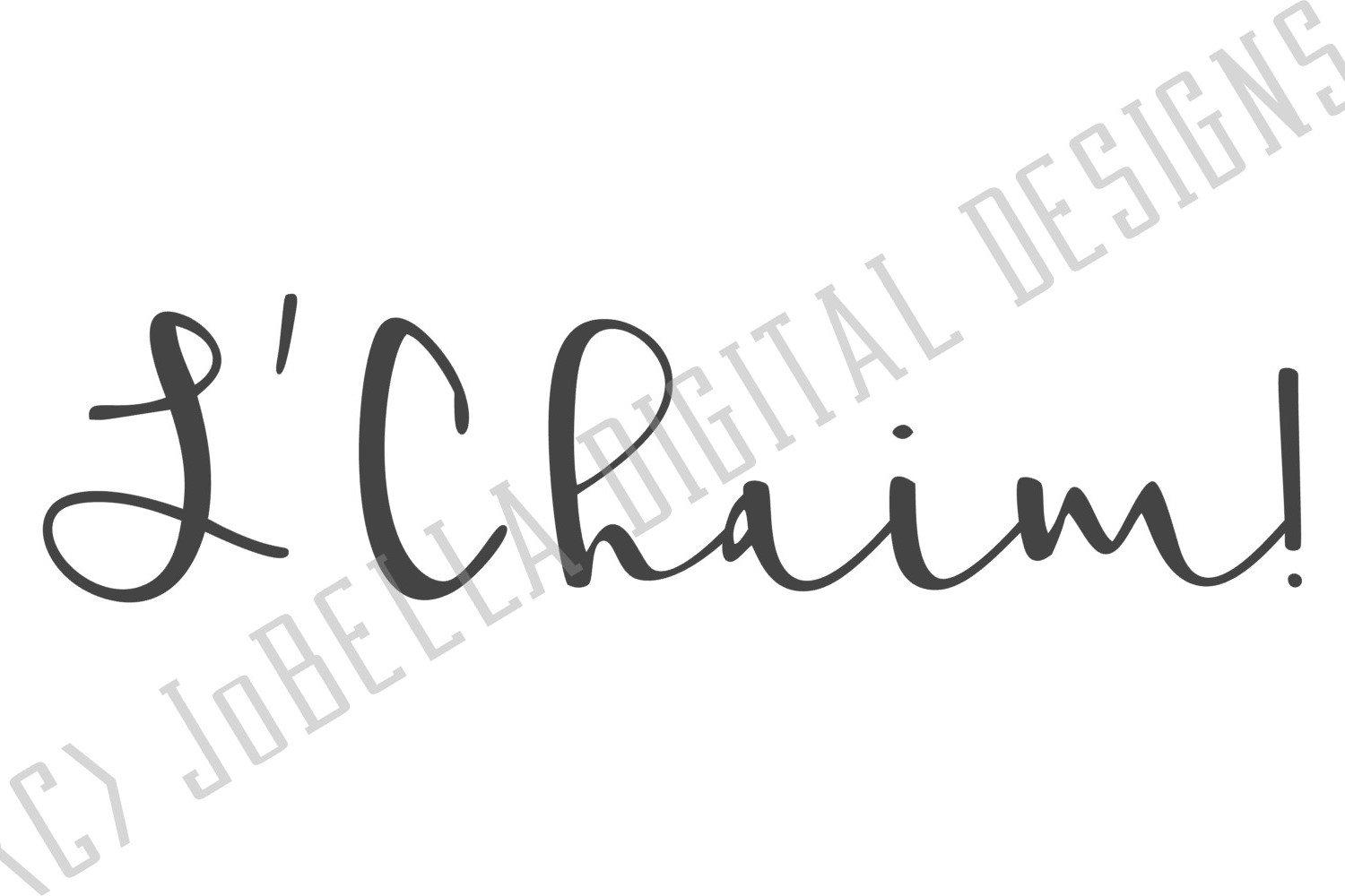 L'Chaim SVG and Printable Hebrew Jewish Design (228219) | Cut Files ...