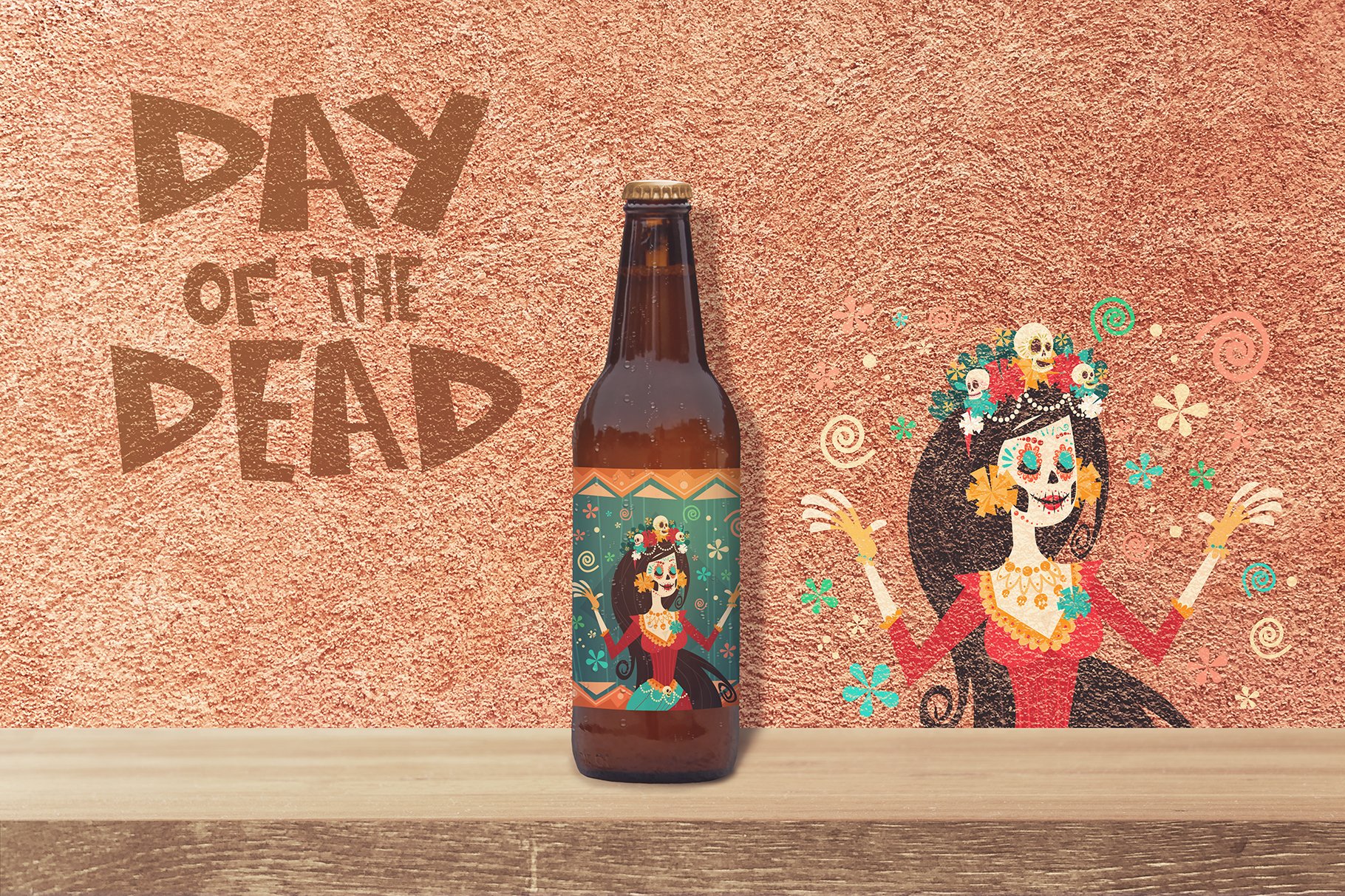 Shelf Beer 50cl Mockup (465688) | Mockups | Design Bundles