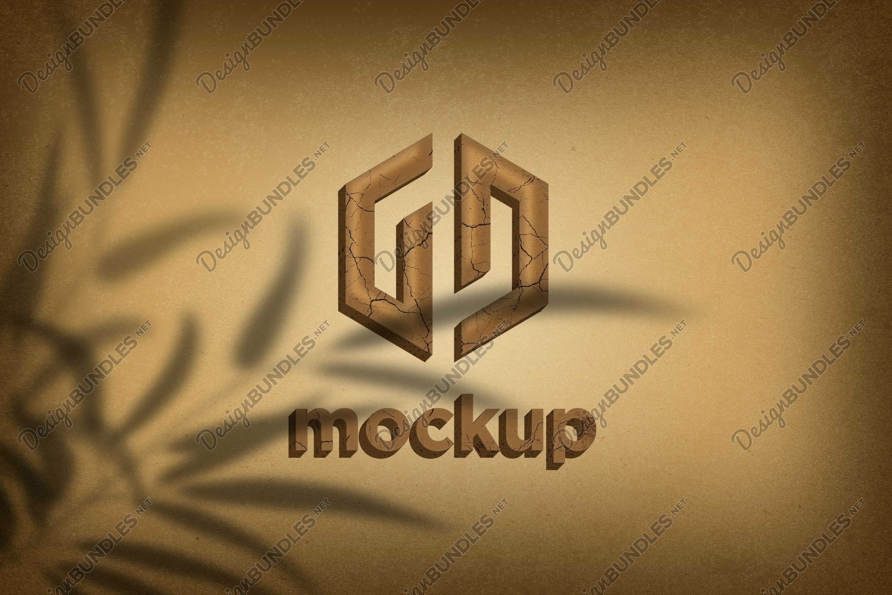 Mud Logo Mockup With Leaves Shadow Effects (1825873) | Branding ...