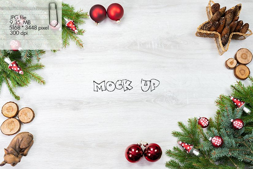 Mock up - christmas out of forest (390866) | Nature | Design Bundles