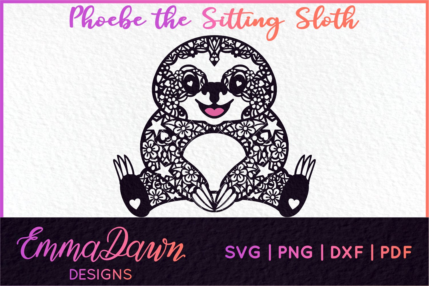 THE CUTE SLOTH SVG BUNDLE MANDALA / ZENTANGLE 3 DESIGNS (733904) | Cut ...