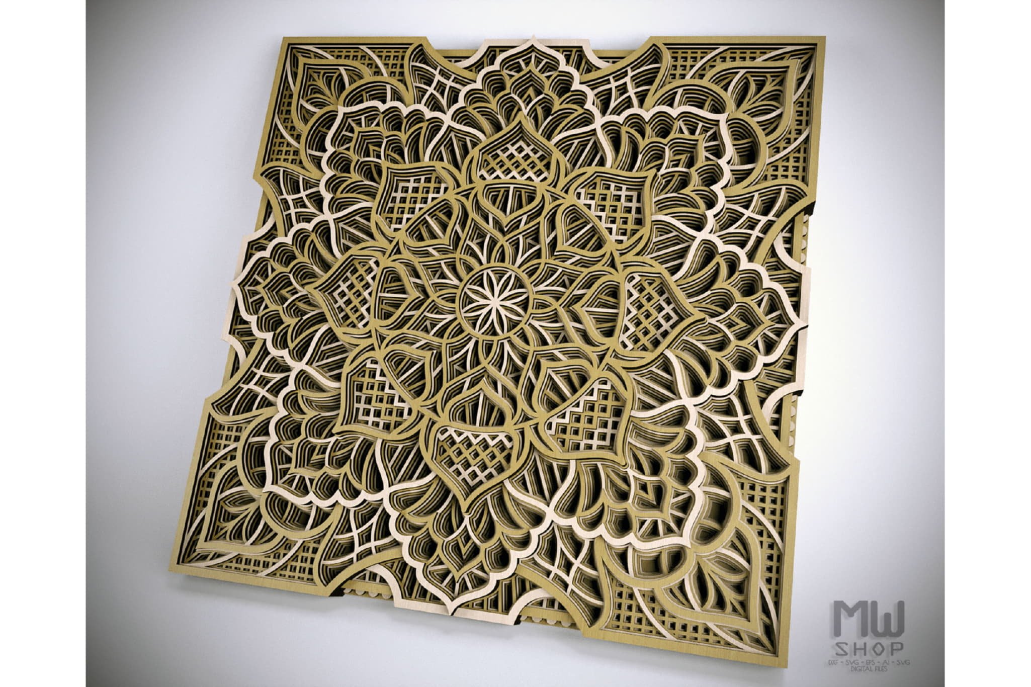 M117 - Laser Cut Mandala DXF, Layered Mandala for Laser Cut (677906 ...