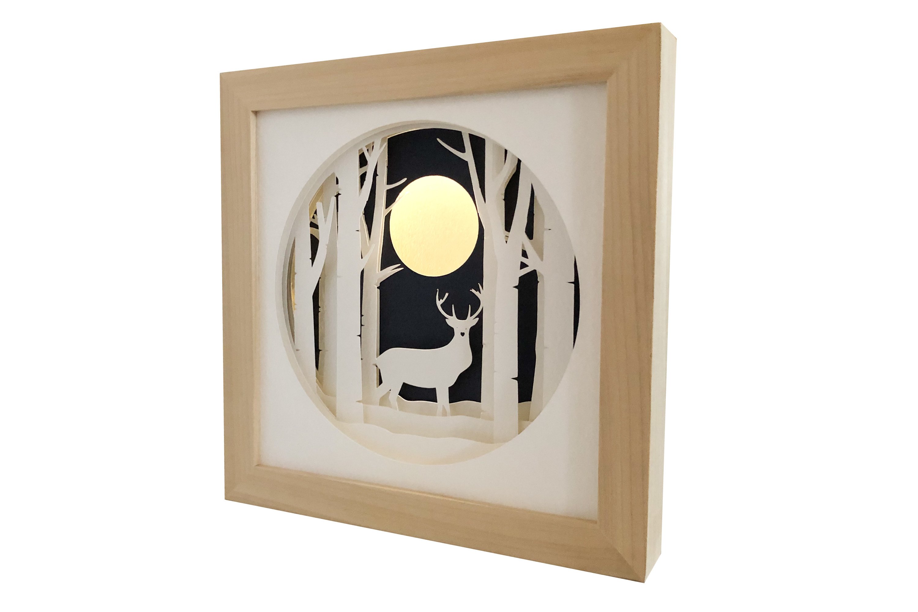 Wildlife Shadow Box 3D Papercut Template Bundle (1028624) | Paper ...