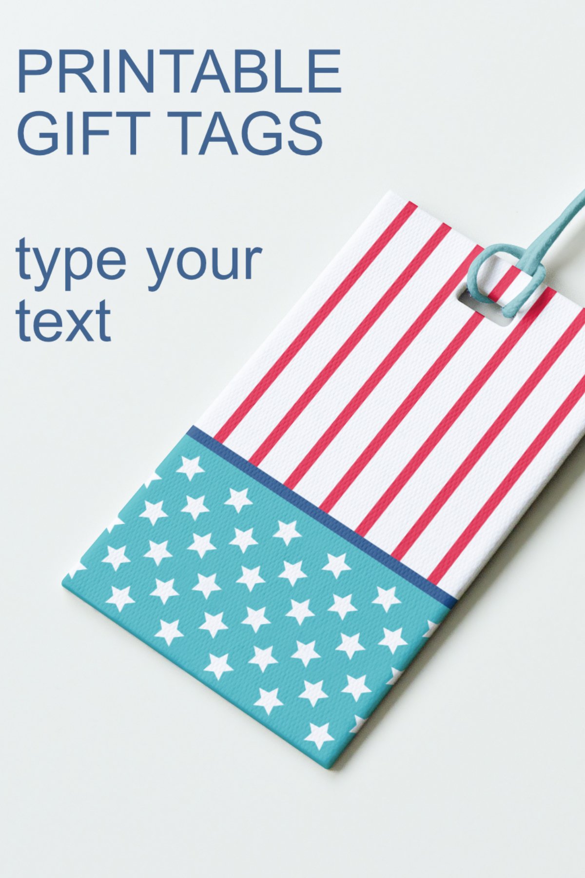 Patriotic Tags with Star Printable Editable PDF Tag Template (598985 ...