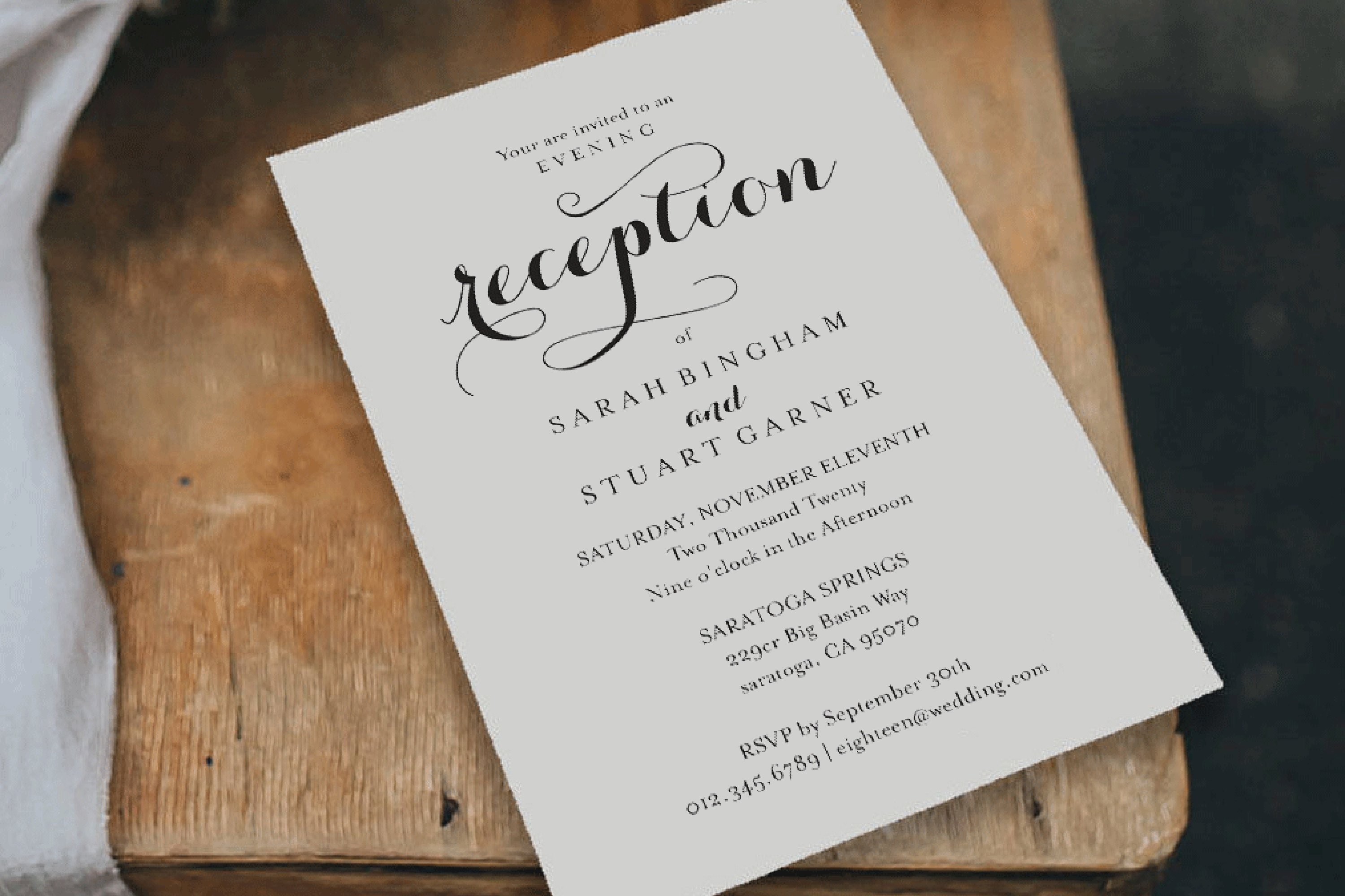 Printable Wedding Reception Invitations