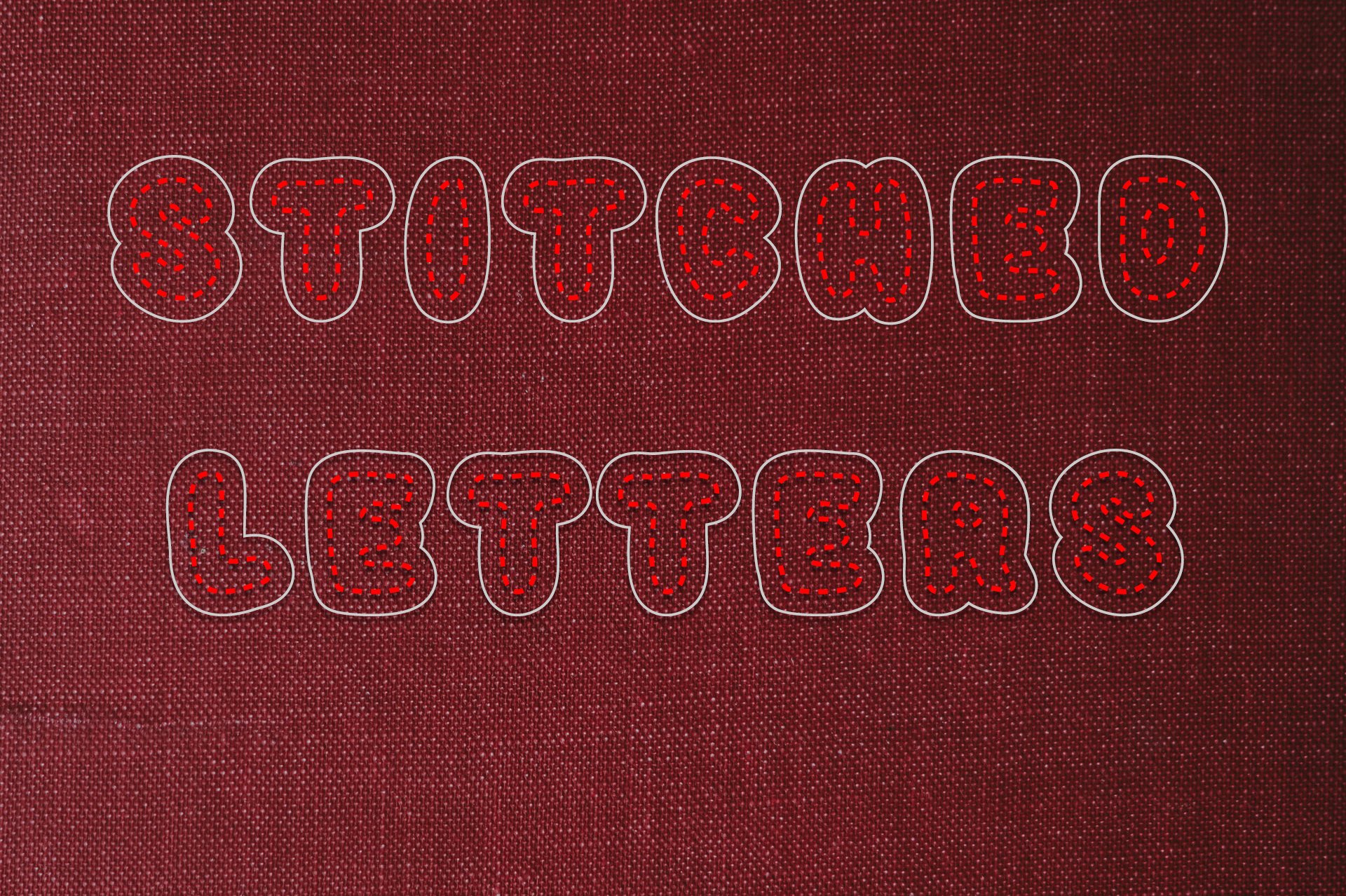 Stitched Letters SVG Font (910480) | SVG / Color | Font Bundles