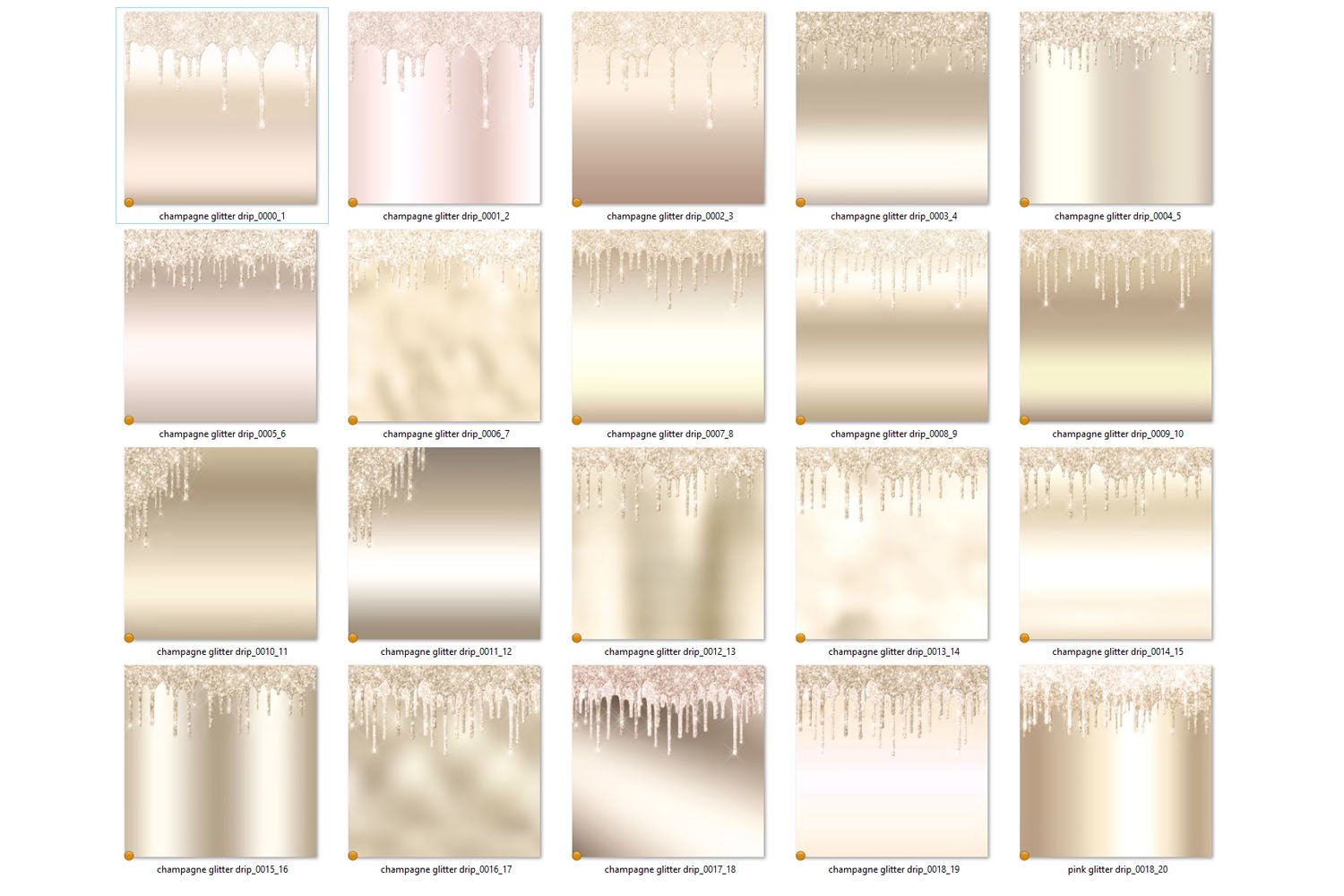 Champagne Dripping Glitter Digital Paper (543771) | Textures | Design ...