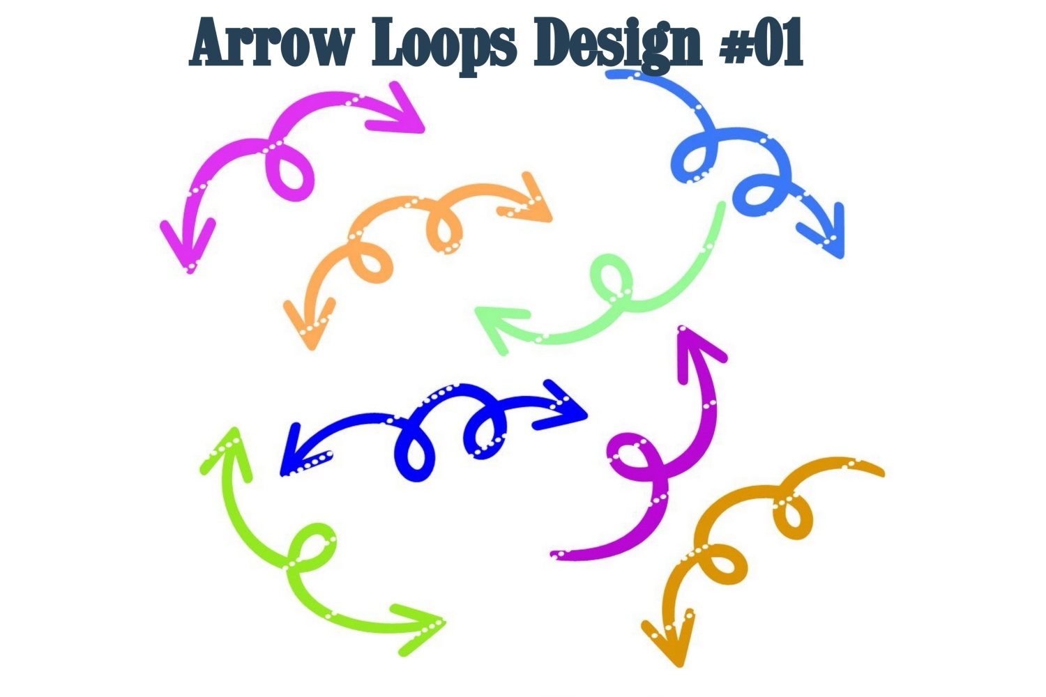 Arrow Loop Design BUNDLE of 40 SVG Cut File Embellishment (197109 ...
