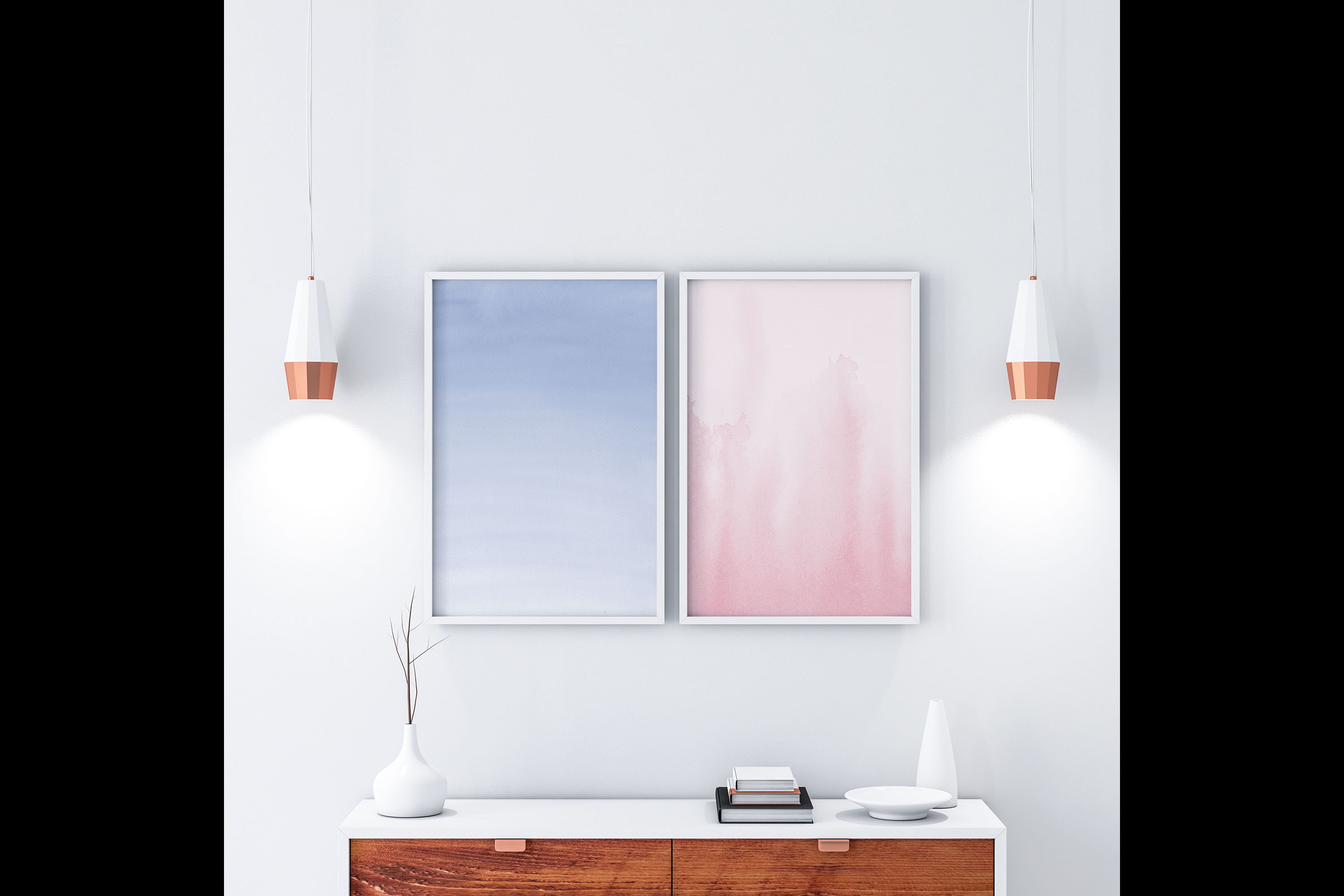 30 Ombre Serenity & Rose Quartz Watercolor Digital Papers (240060 ...