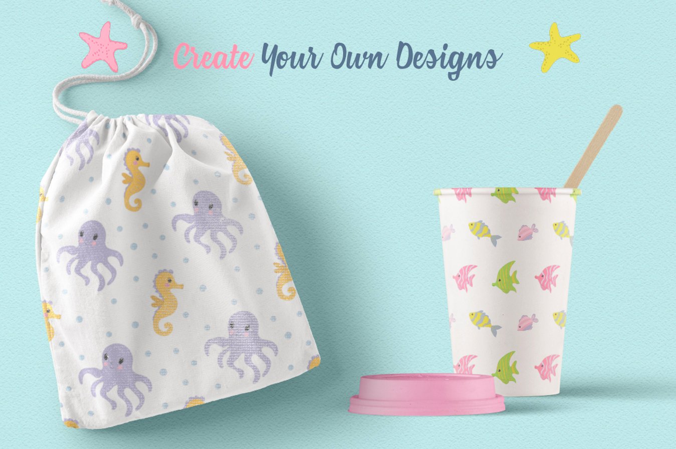 Cute Mermaids Illustration Set