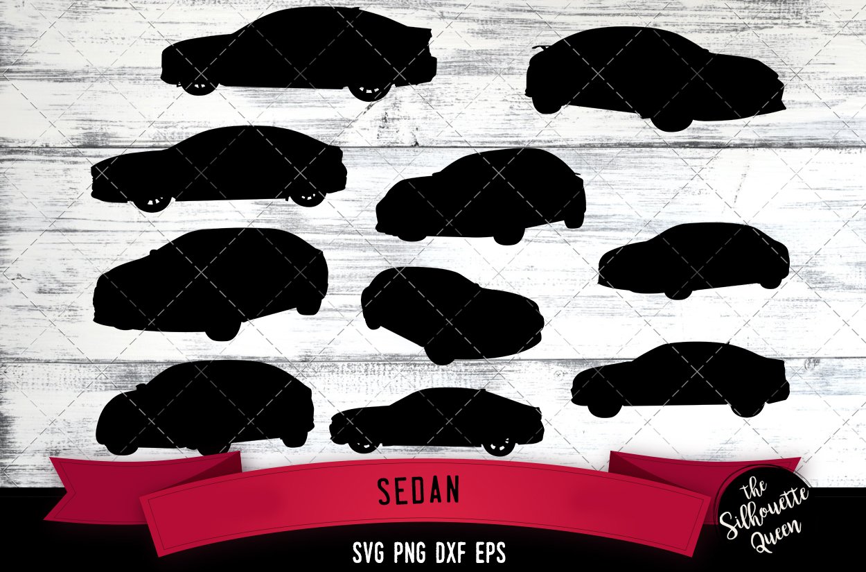Sedan svg file, car svg cut file, silhouette studio (243219 ...
