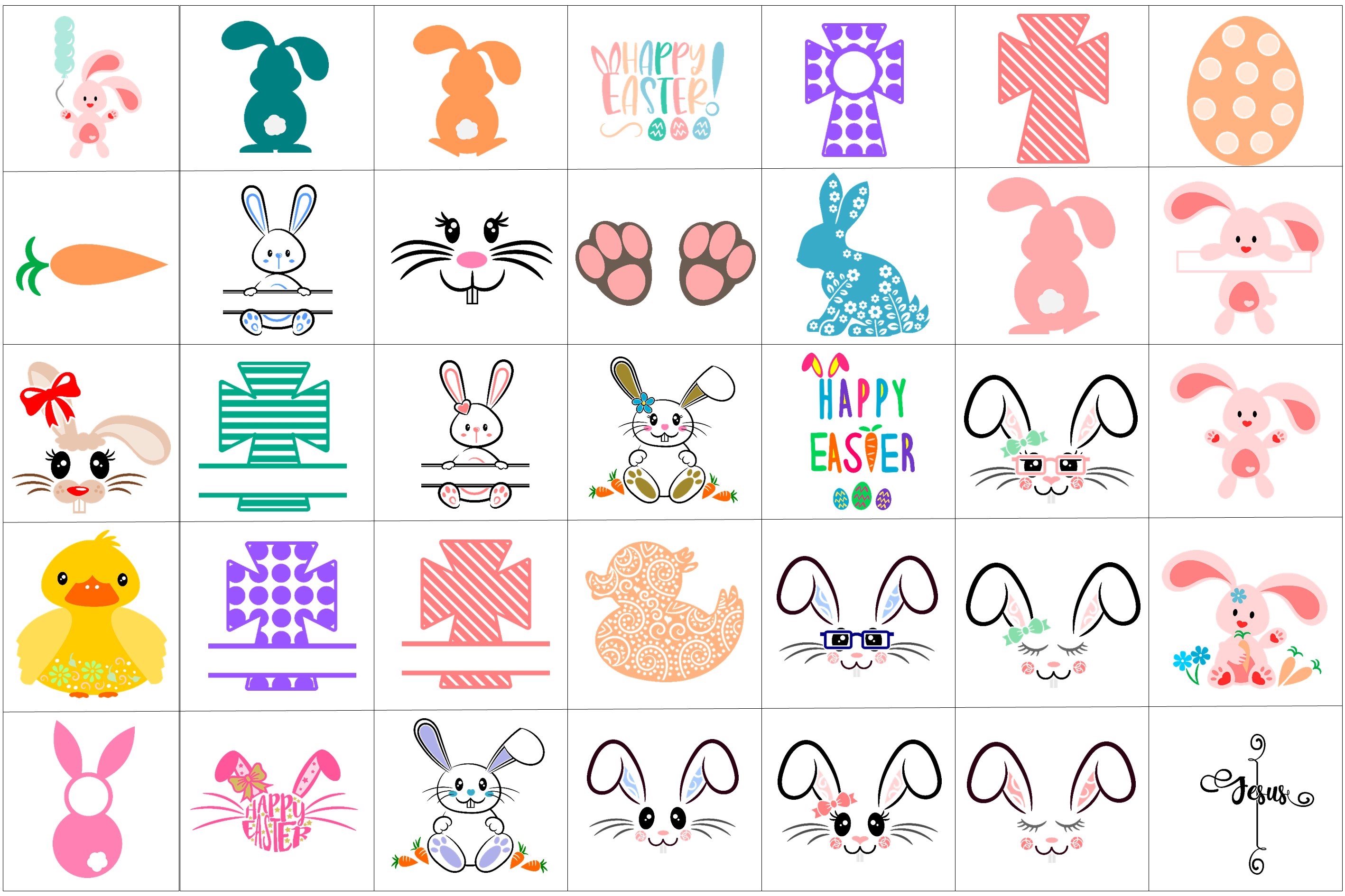 Easter Bundle SVG / DXF / EPS / PNG files (443216) | Cut Files | Design ...