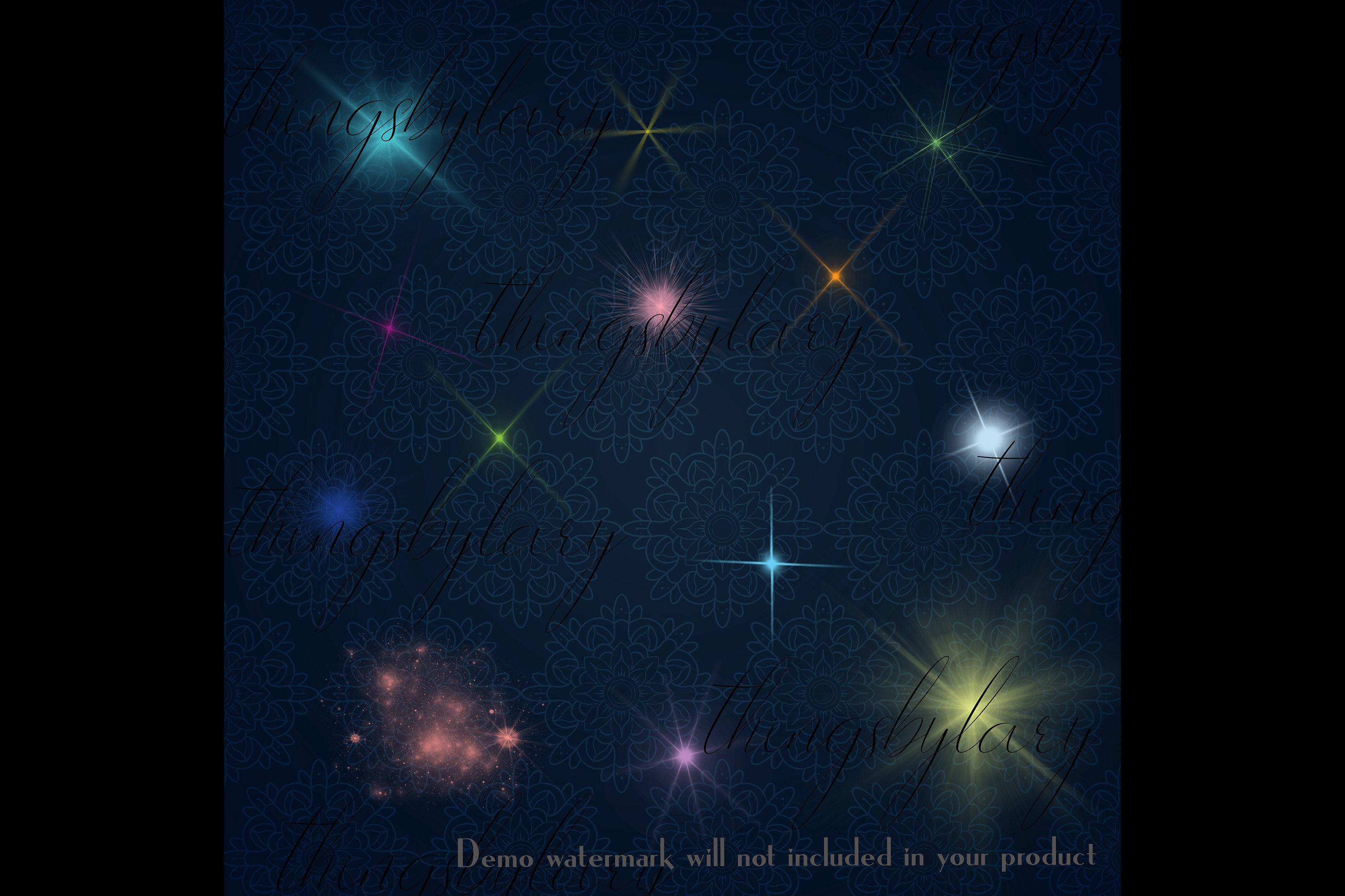 2100 Glowing Light Flare Overlay Digital Images in 100 Color (643398 ...