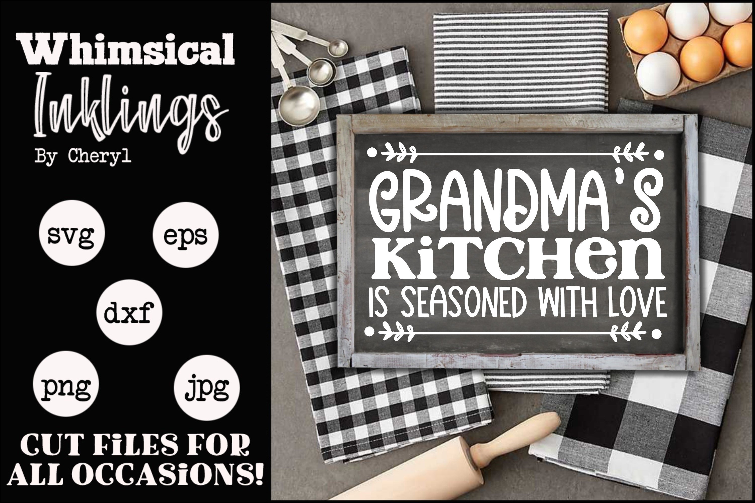Grandmas Kitchen SVG (898276) | Cut Files | Design Bundles