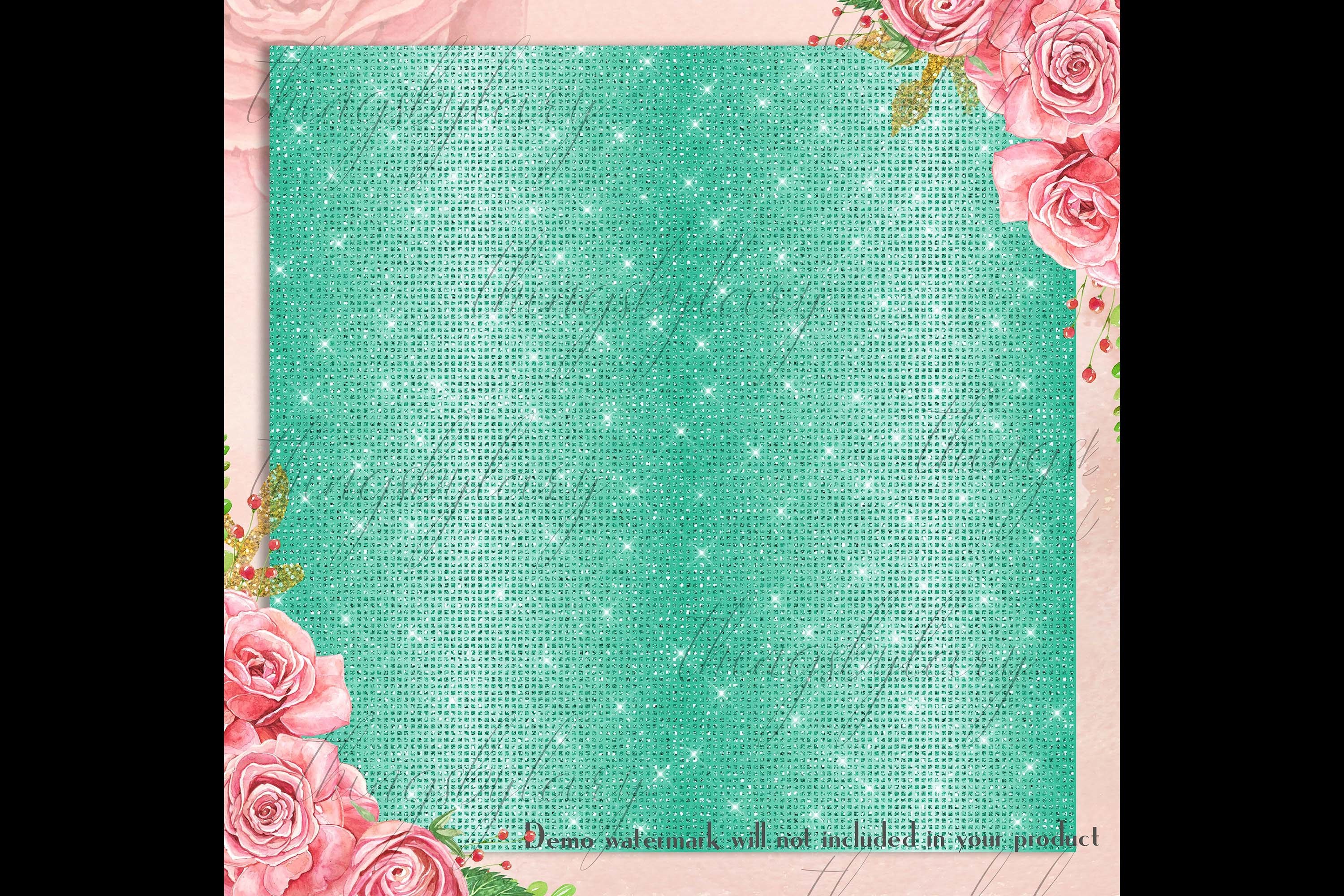 100 Shimmering Ombre Gradient Metallic Glitter Digital Paper (305109 ...