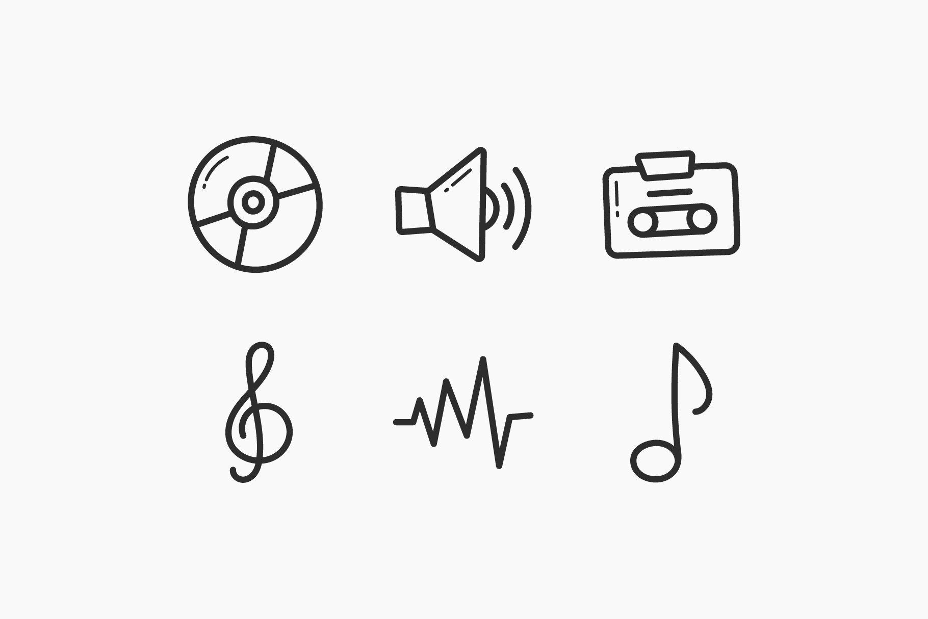 Music Hand-Drawn Doodle Icons