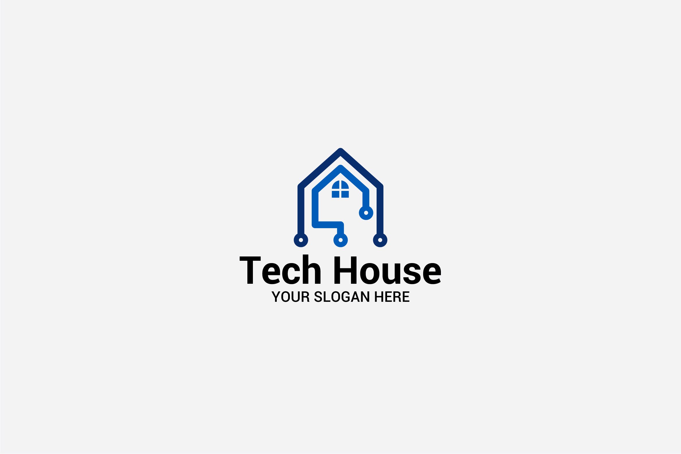 Tech House Logo (420105) | Logos | Design Bundles