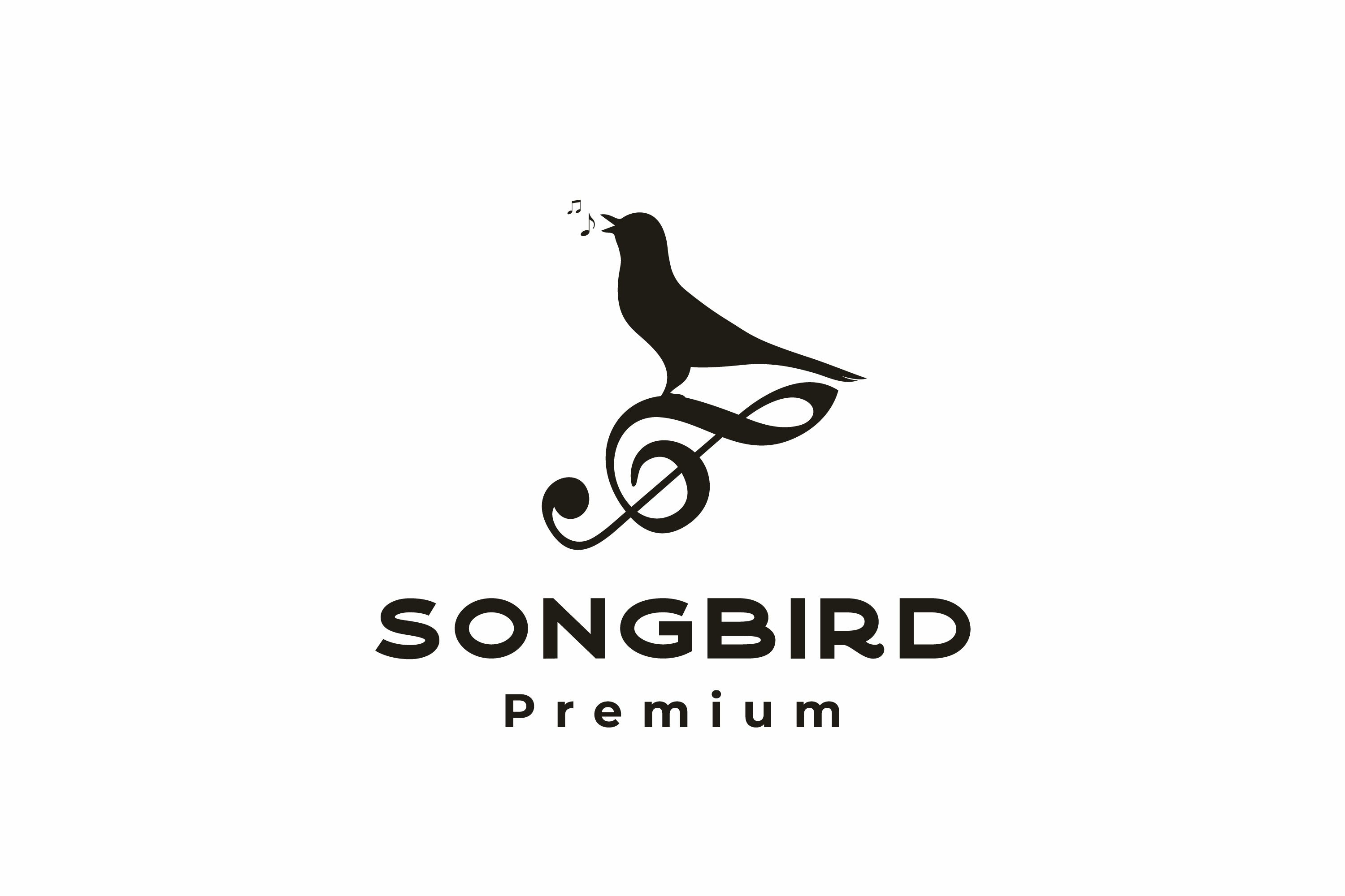 Vintage Singing Bird with Music Notes Logo Design (1231518) | Logos ...