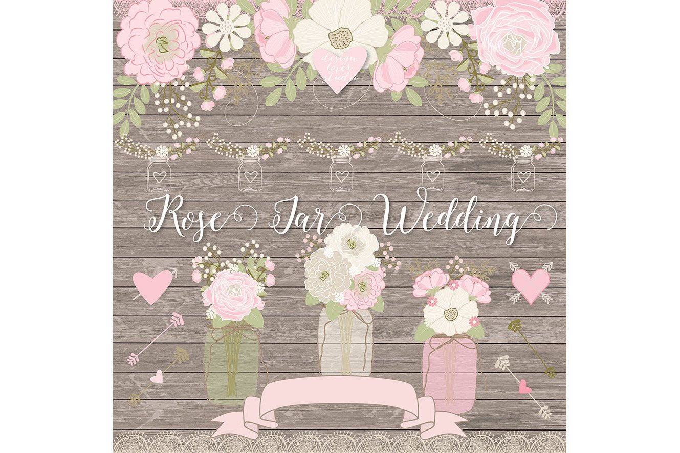 Vector Rose wedding flower banner clip arts (2854) | Illustrations ...