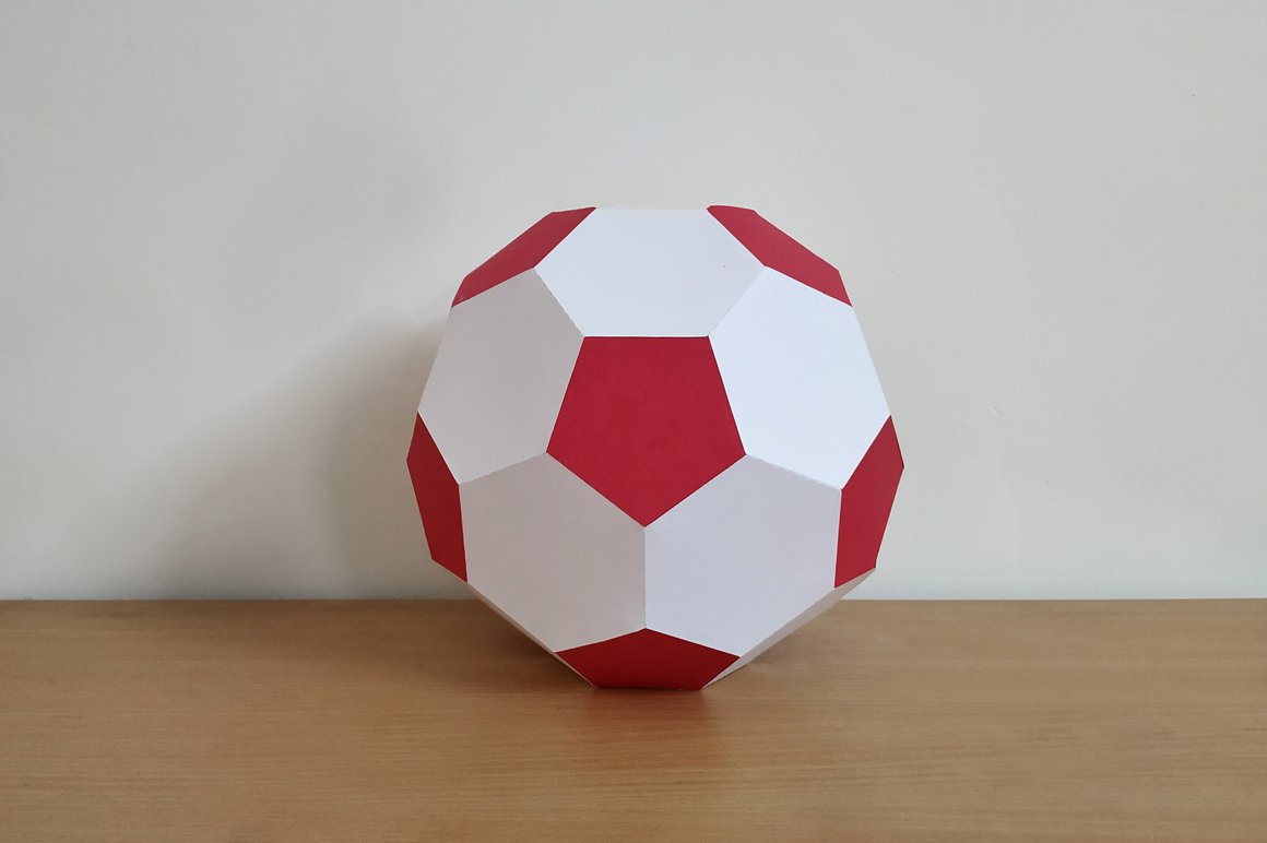 DIY Football - 3d papercraft (209774) | Printables | Design Bundles