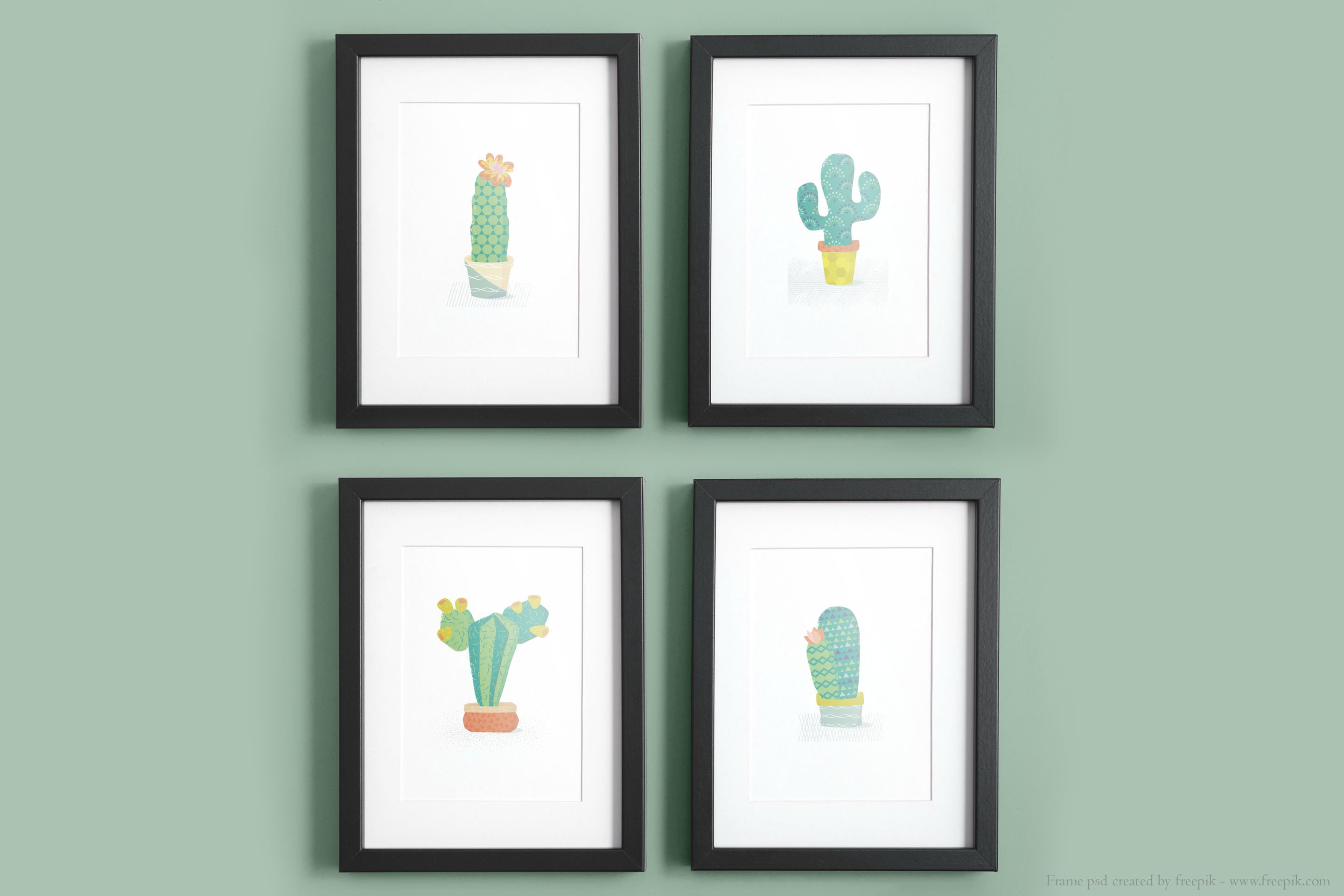 Cactus Wall Art | Plants poster | Home decor | Color pattern (1785084 ...